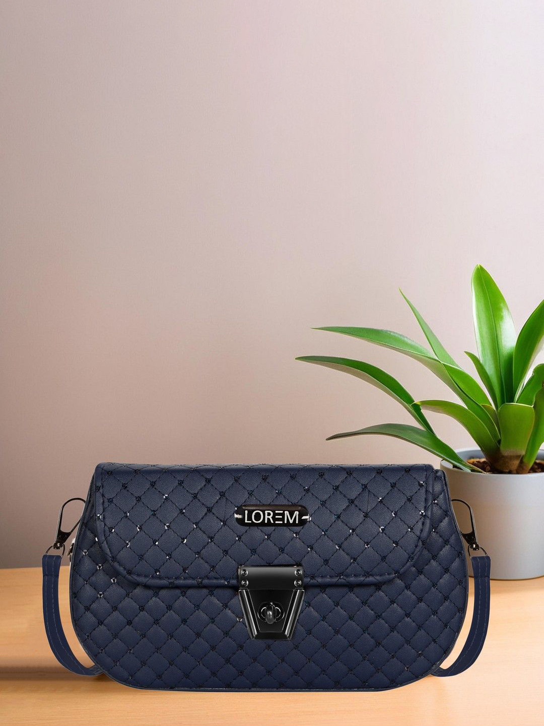 Buy LOREM Women Solid Structured Leather Shoulder Bag - Handbags for ...