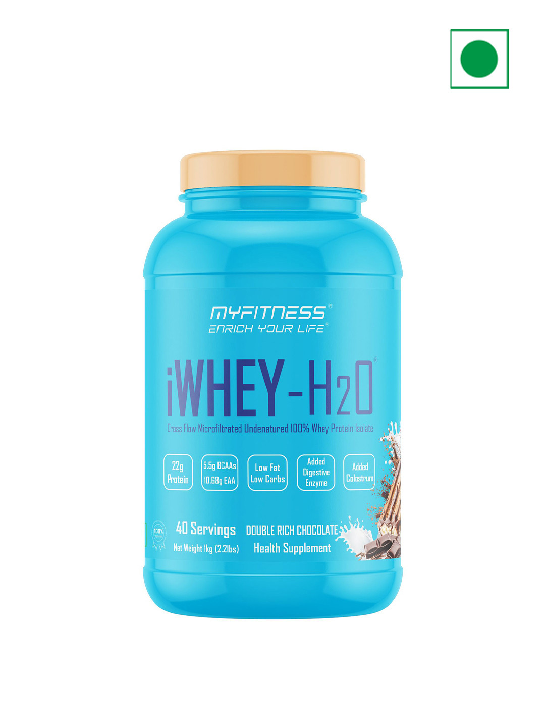 Buy Myfitness IWhey H2O Whey Protein Powder Double Rich Chocolate 1kg ...