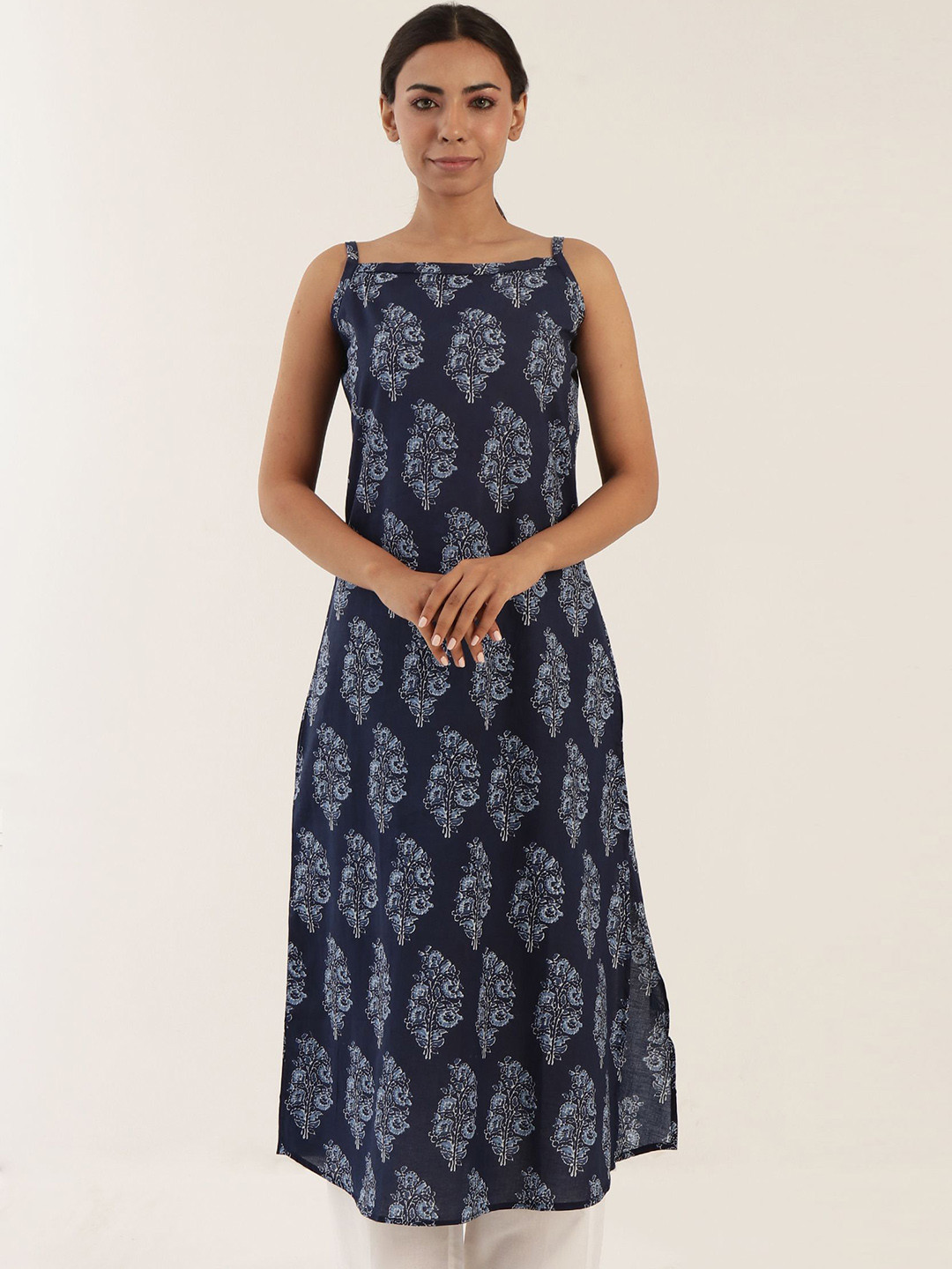 Buy TJORI Women Ethnic Motifs Printed Shoulder Straps Cotton Straight ...