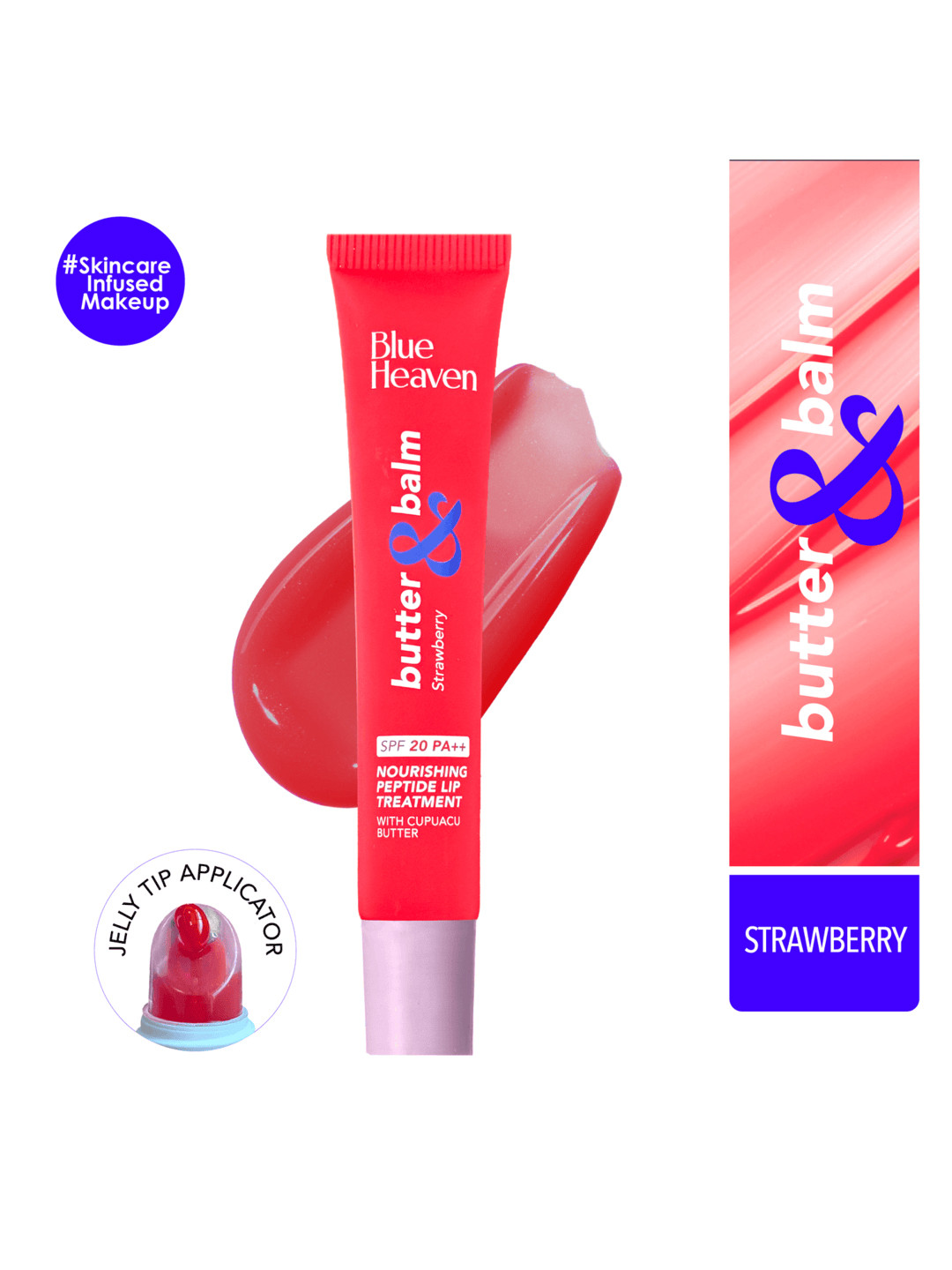Buy Blue Heaven Butter & Balm Peptide Infused Tinted Lip Balm With ...