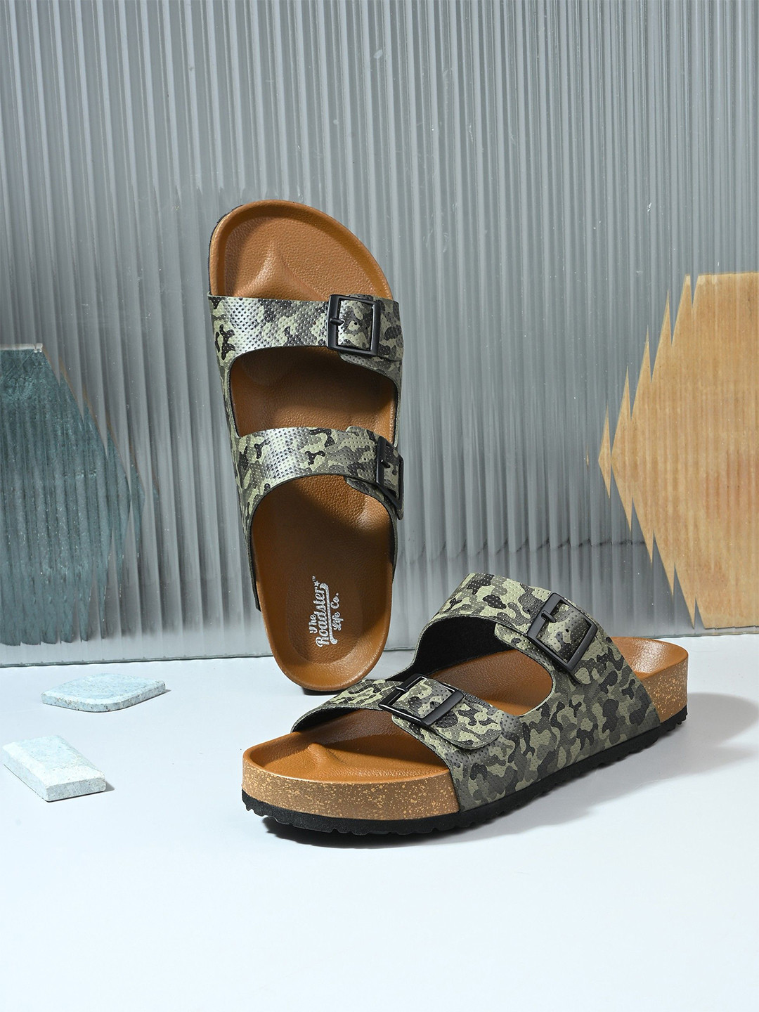 Buy The Roadster Lifestyle Co Men Printed Comfort Sandals - Sandals for ...