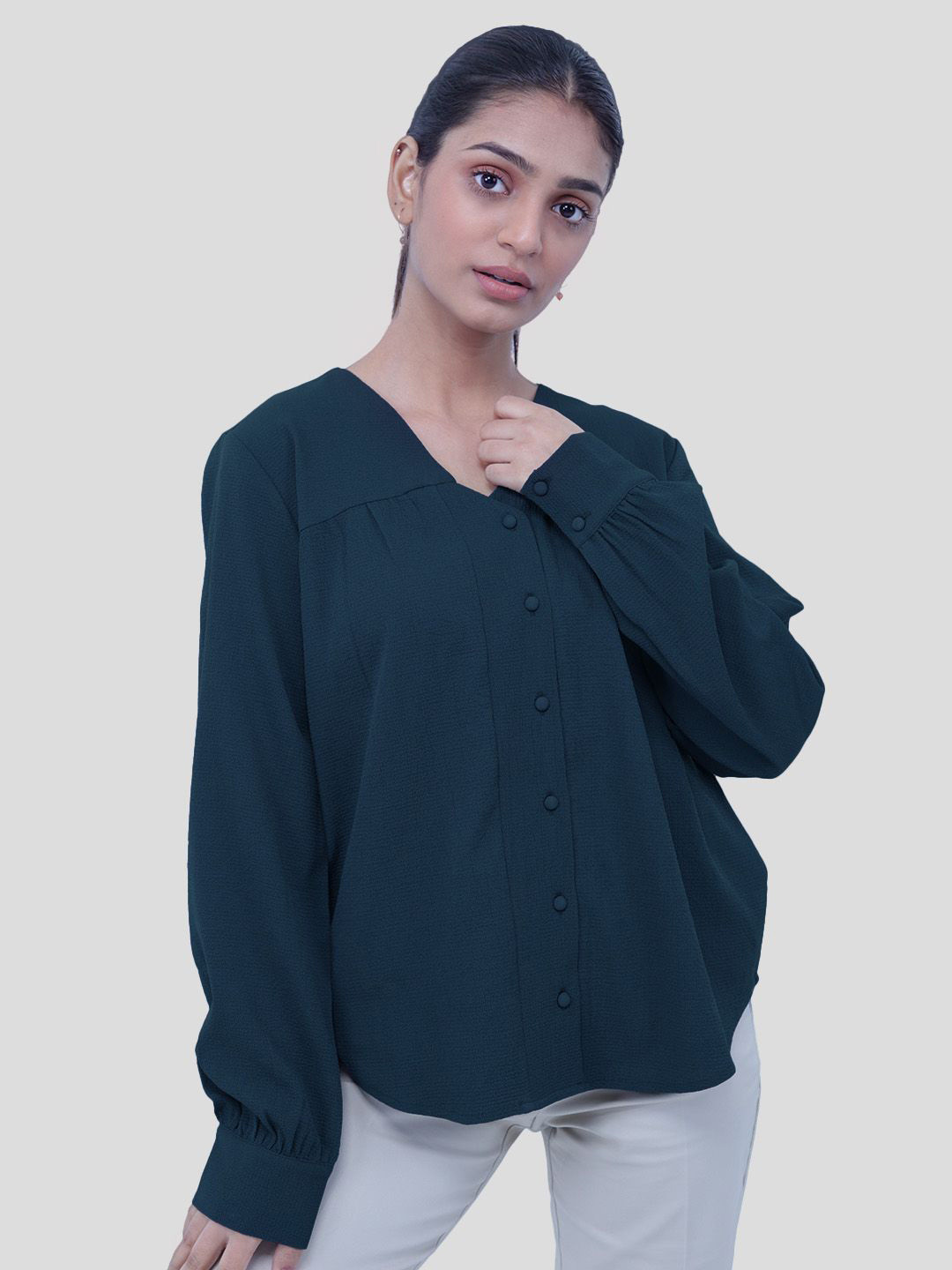 Buy Strong And Brave Crepe Shirt Style Top - Tops for Women 32749570 ...