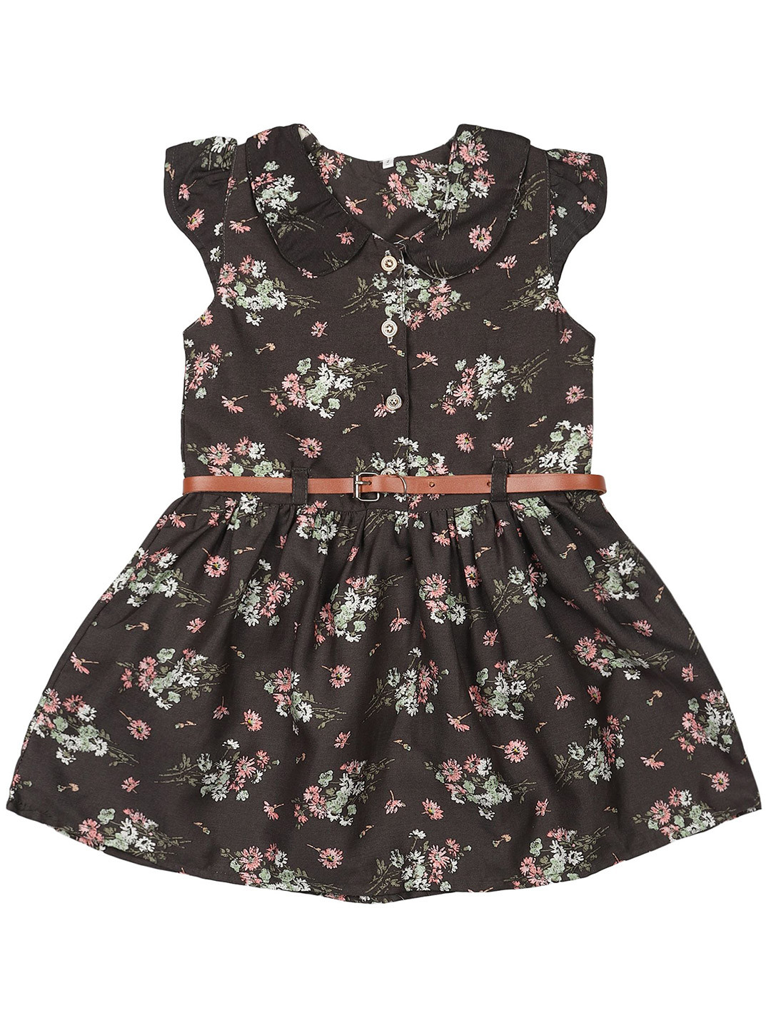 Buy Miss & Chief Girls Floral Printed Cotton Fit And Flare Cotton Dress ...