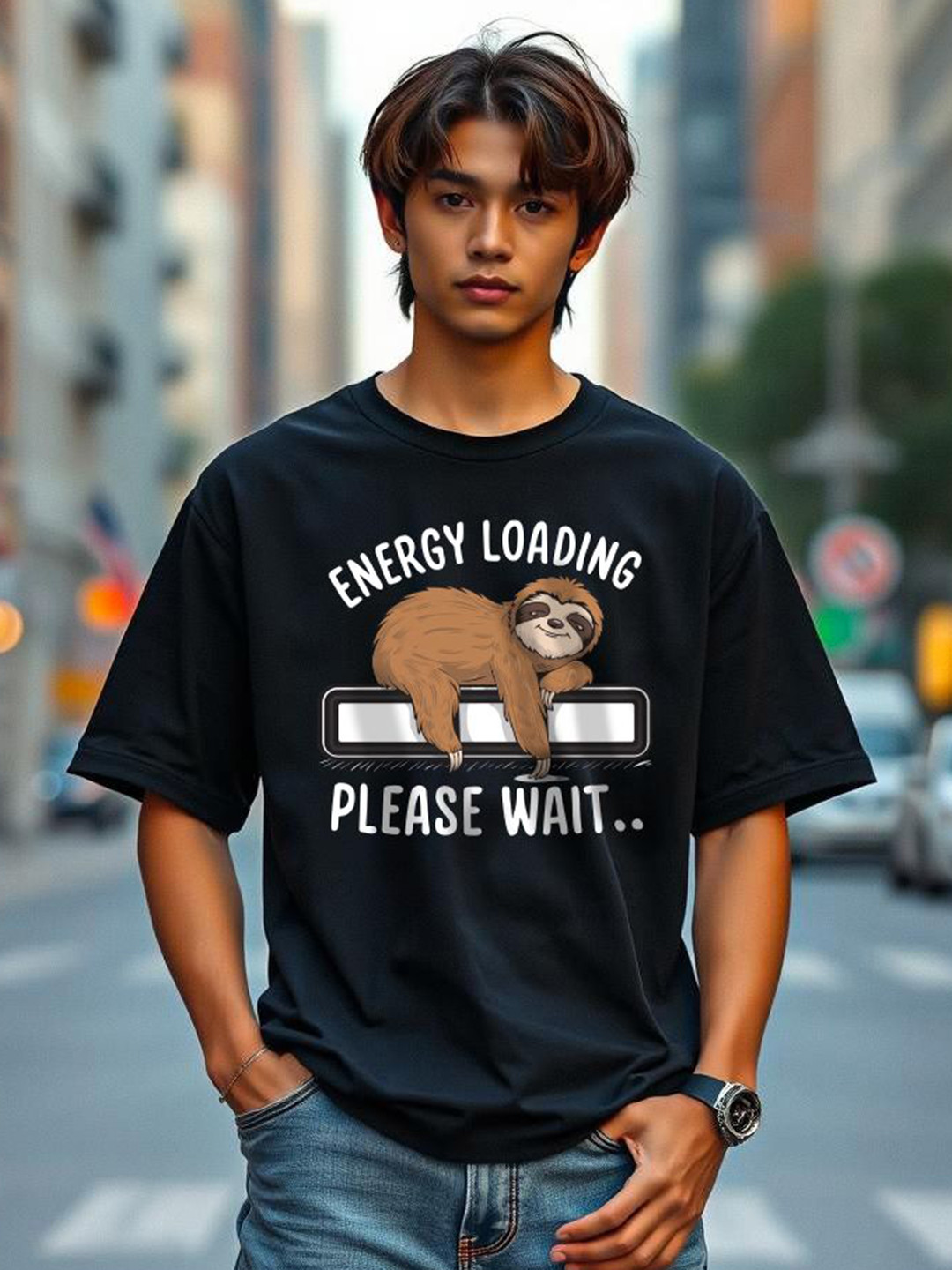 Buy TOGS & TERRE Men Graphic Printed Round Neck Cotton Oversized T ...