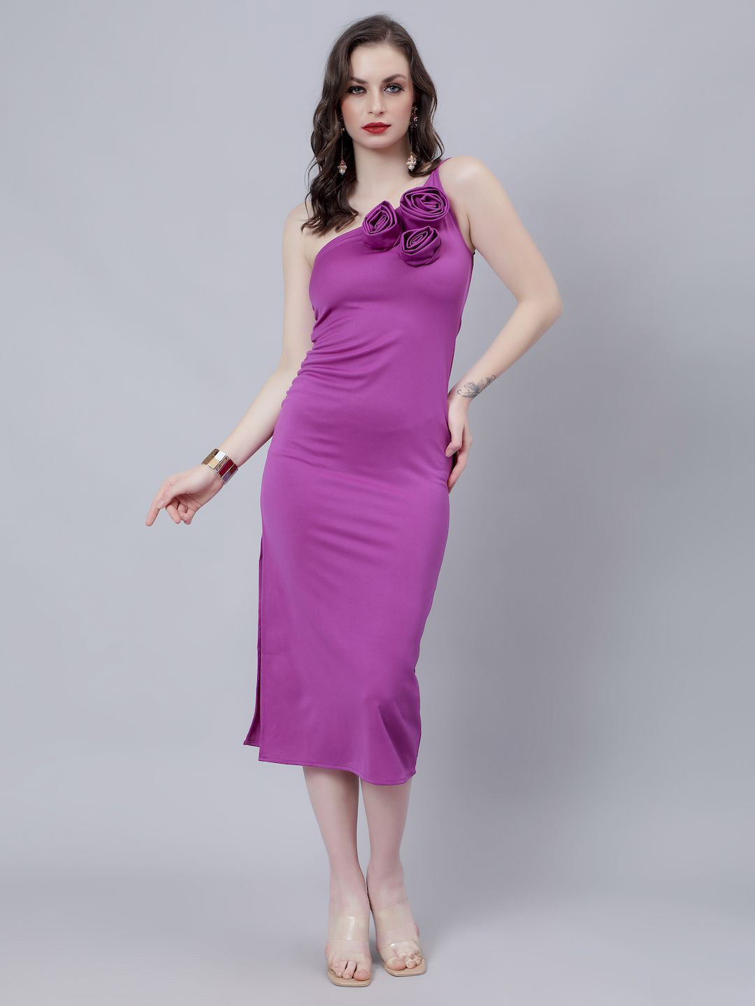 Buy ANNY One Shoulder Bodycon Midi Dress - Dresses for Women 32796571 ...