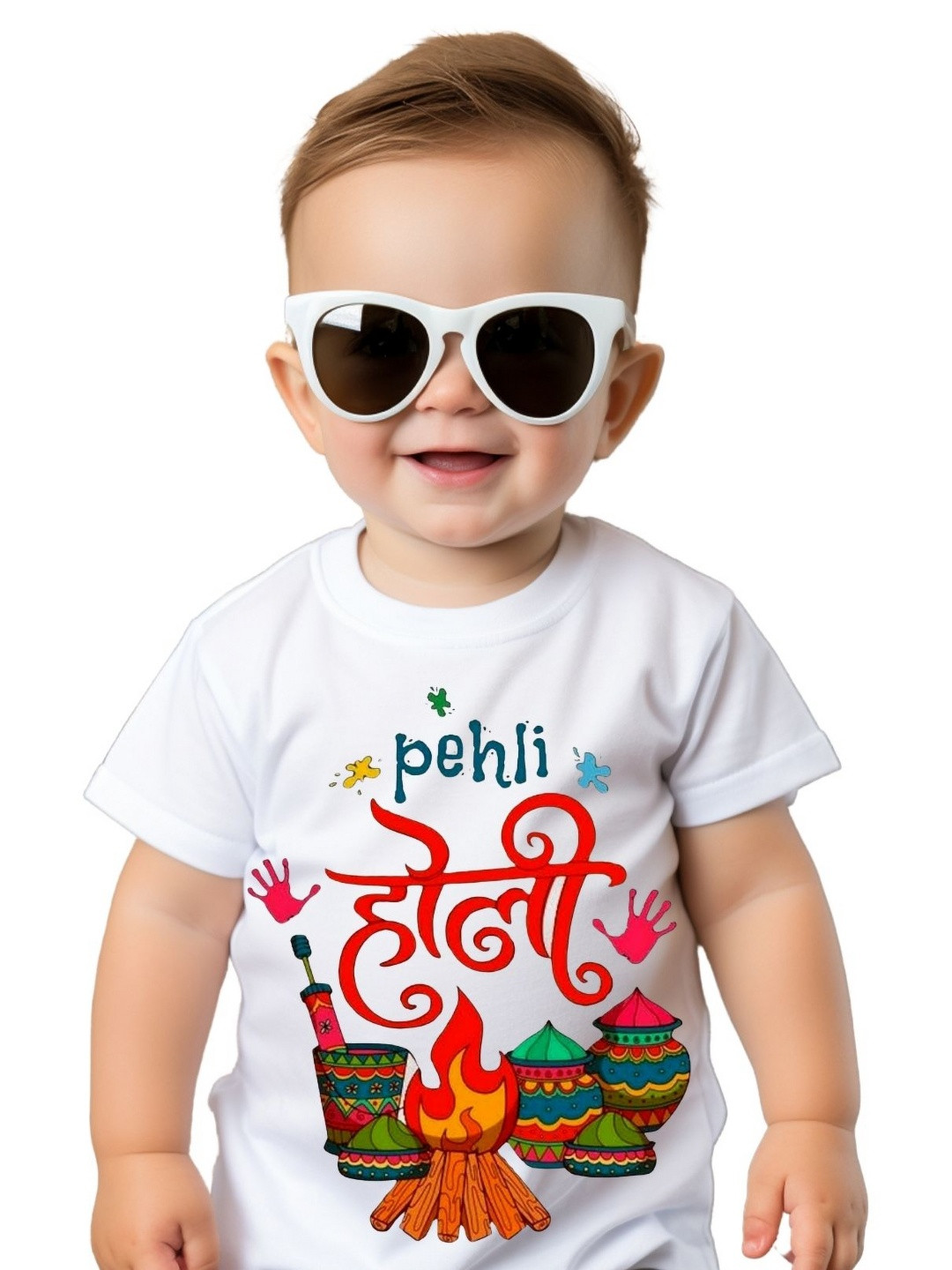 Buy Itsmycostume Unisex Kids My First Holi Tshirts - Tshirts for Unisex Kids 32790399 | Myntra