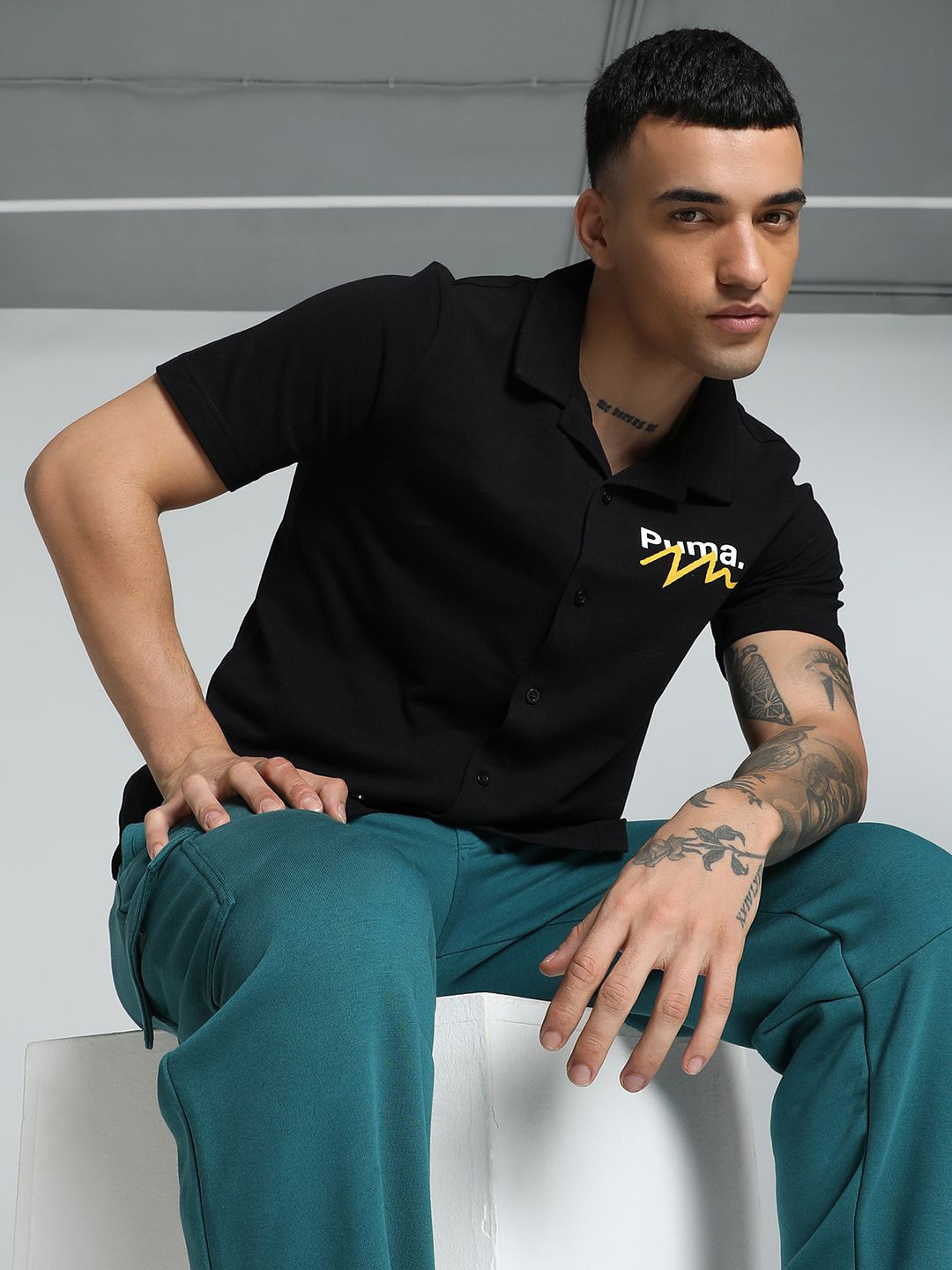 Buy Puma Men' S CLASSICS DRIP Knitted Polo - Shirts for Men 32807641 ...