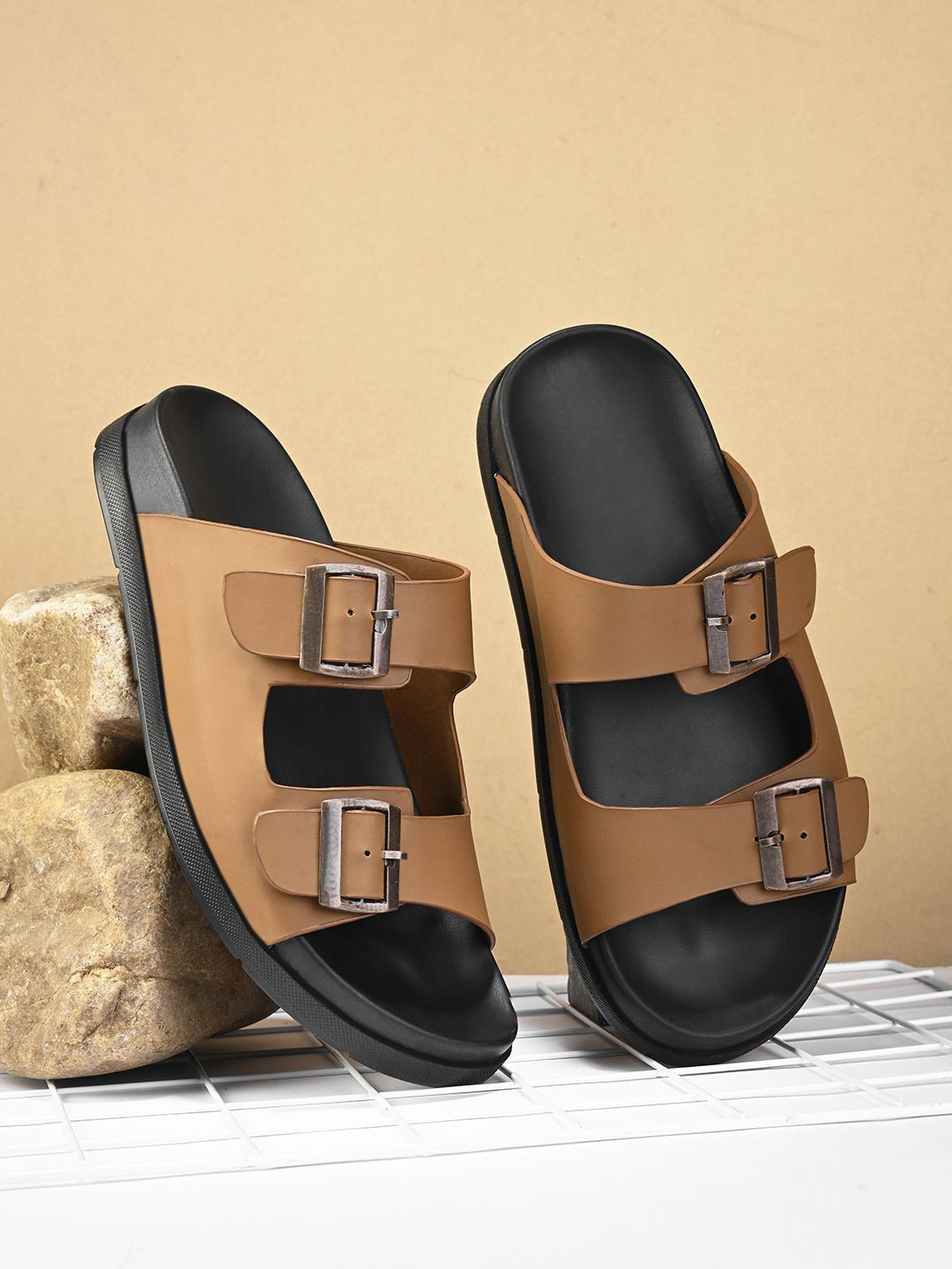 Buy Butello Men Open Toe Comfort Sandals - Flip Flops for Men 32821373 ...