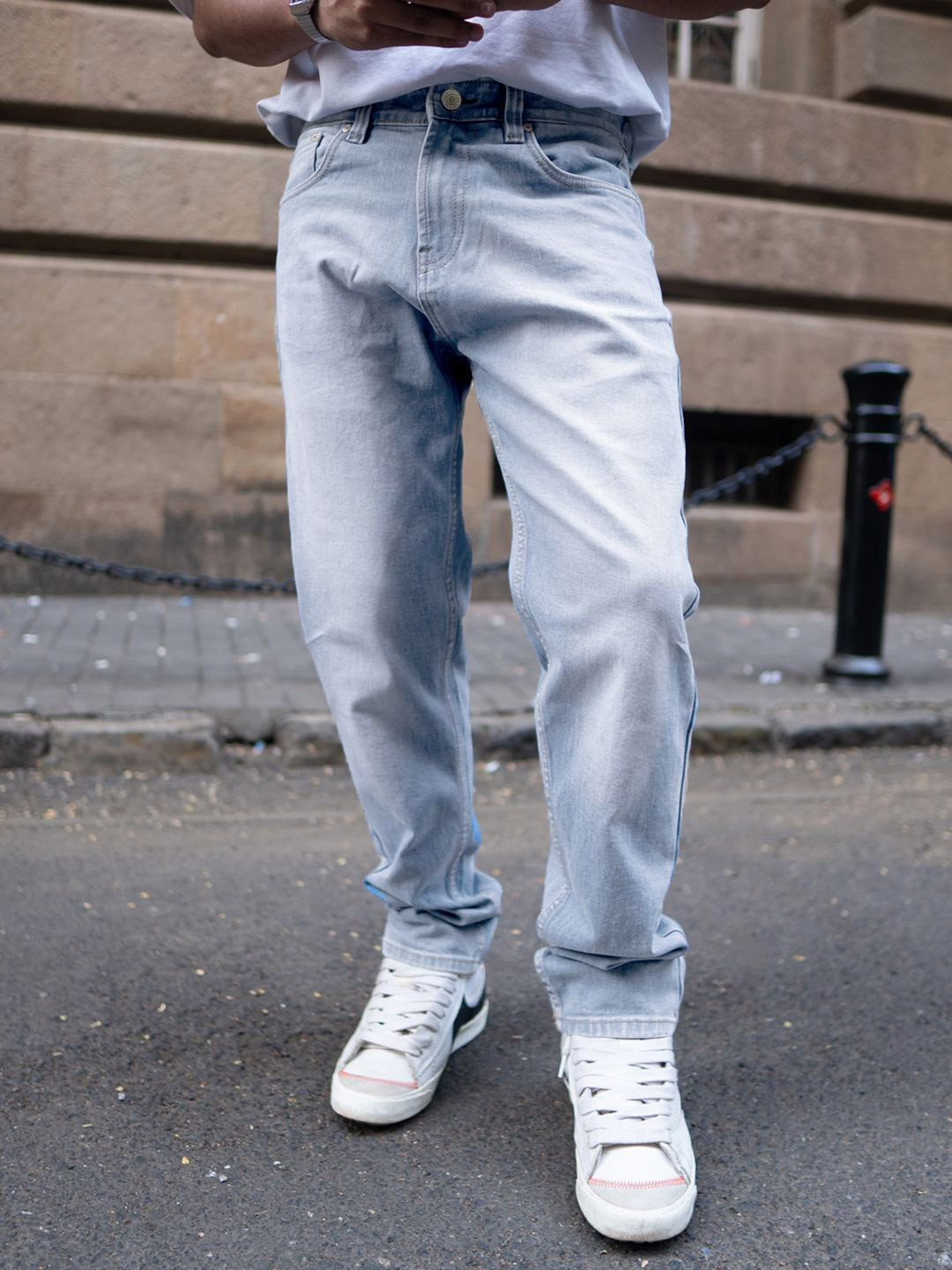 Buy Powerlook Men Light Blue Regular Fit Denim Jeans - Jeans for Men ...