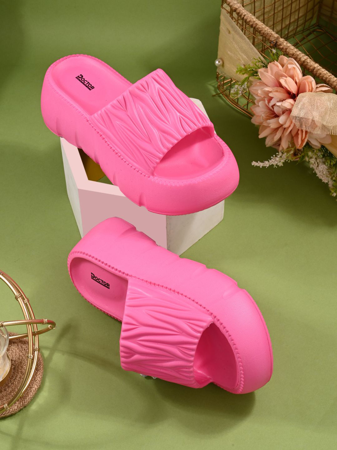 Buy DOCTOR HEALTH SUPER SOFT Women Sliders - Flip Flops for Women ...