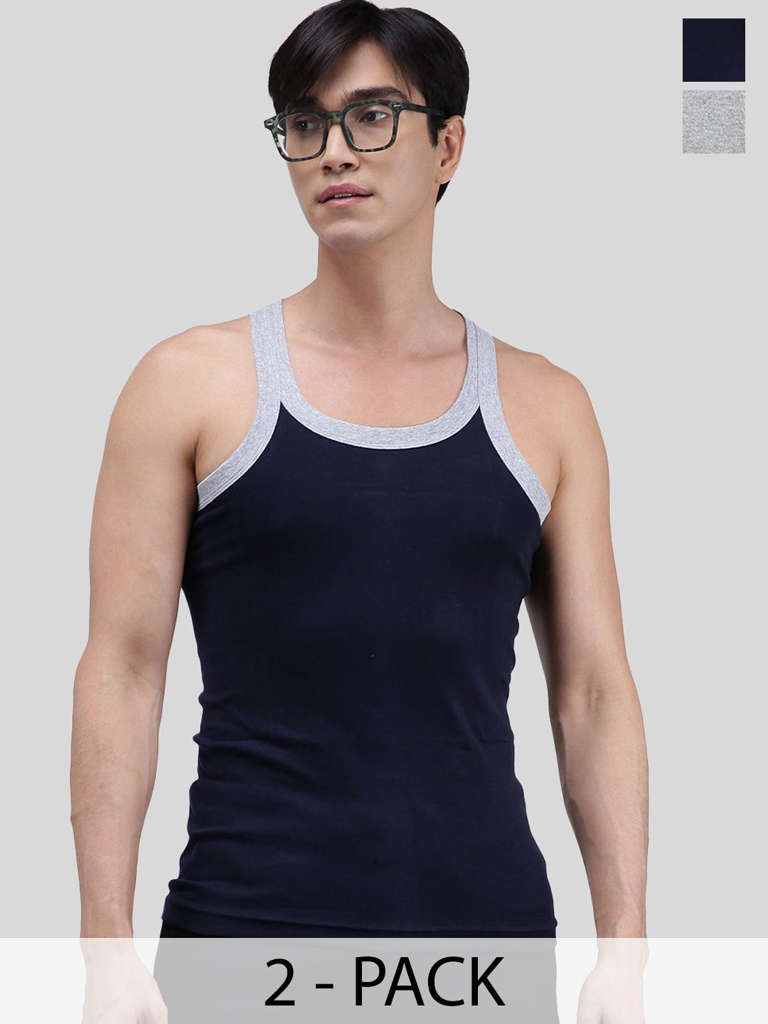 Buy AMUL COMFY Men Pack Of 2 Pure Cotton Gym Innerwear Vests ...