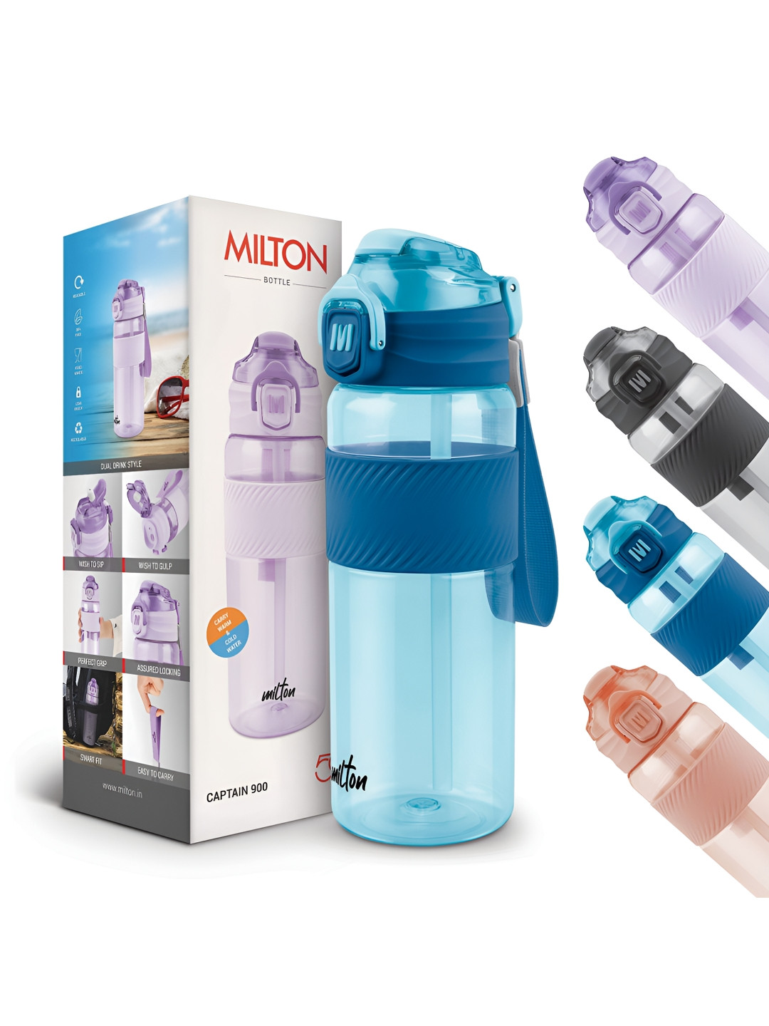 Buy Milton Blue Captain Unbreakable BPA Free Leak Proof Water Bottle ...