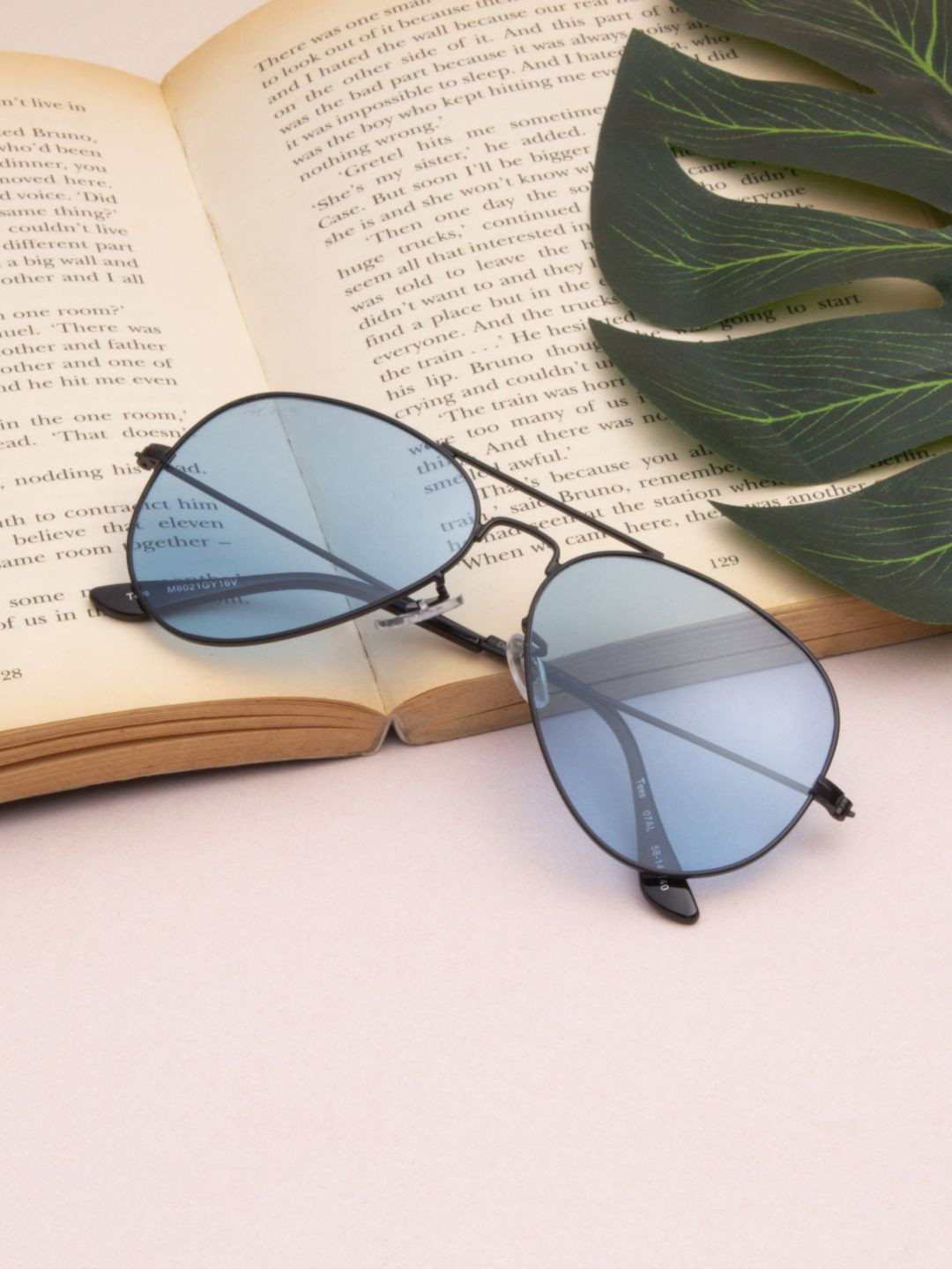 Buy Ted Smith Unisex Blue Aviator Metal Sunglasses With Polarised Lens ...