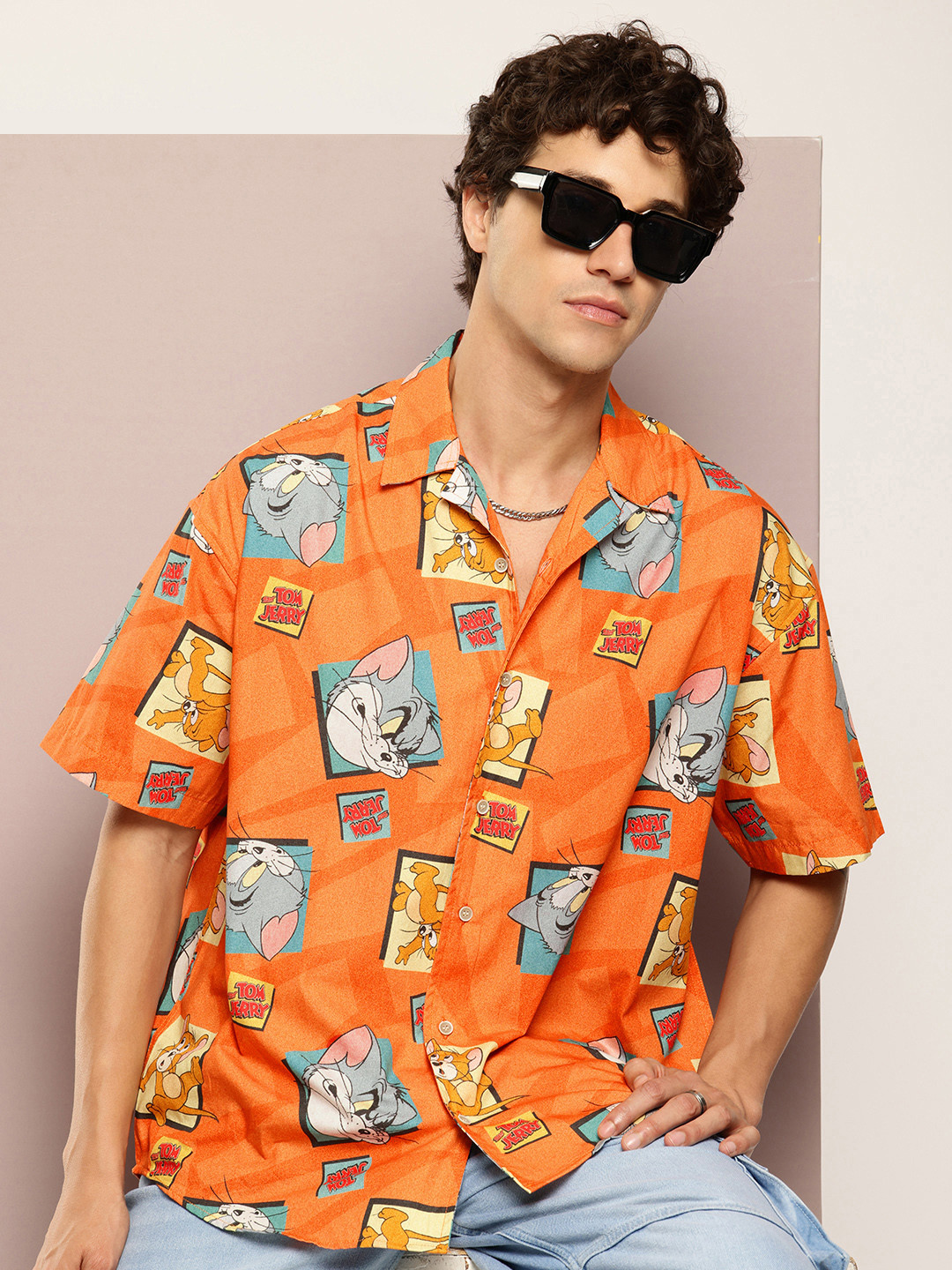 Buy Kook N Keech Marvel Pure Cotton Tom & Jerry Printed Drop Shoulder ...