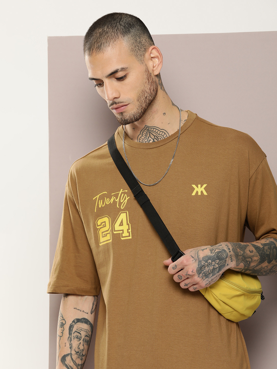 Buy Kook N Keech Typography Printed Oversized Cotton T Shirt - Tshirts ...