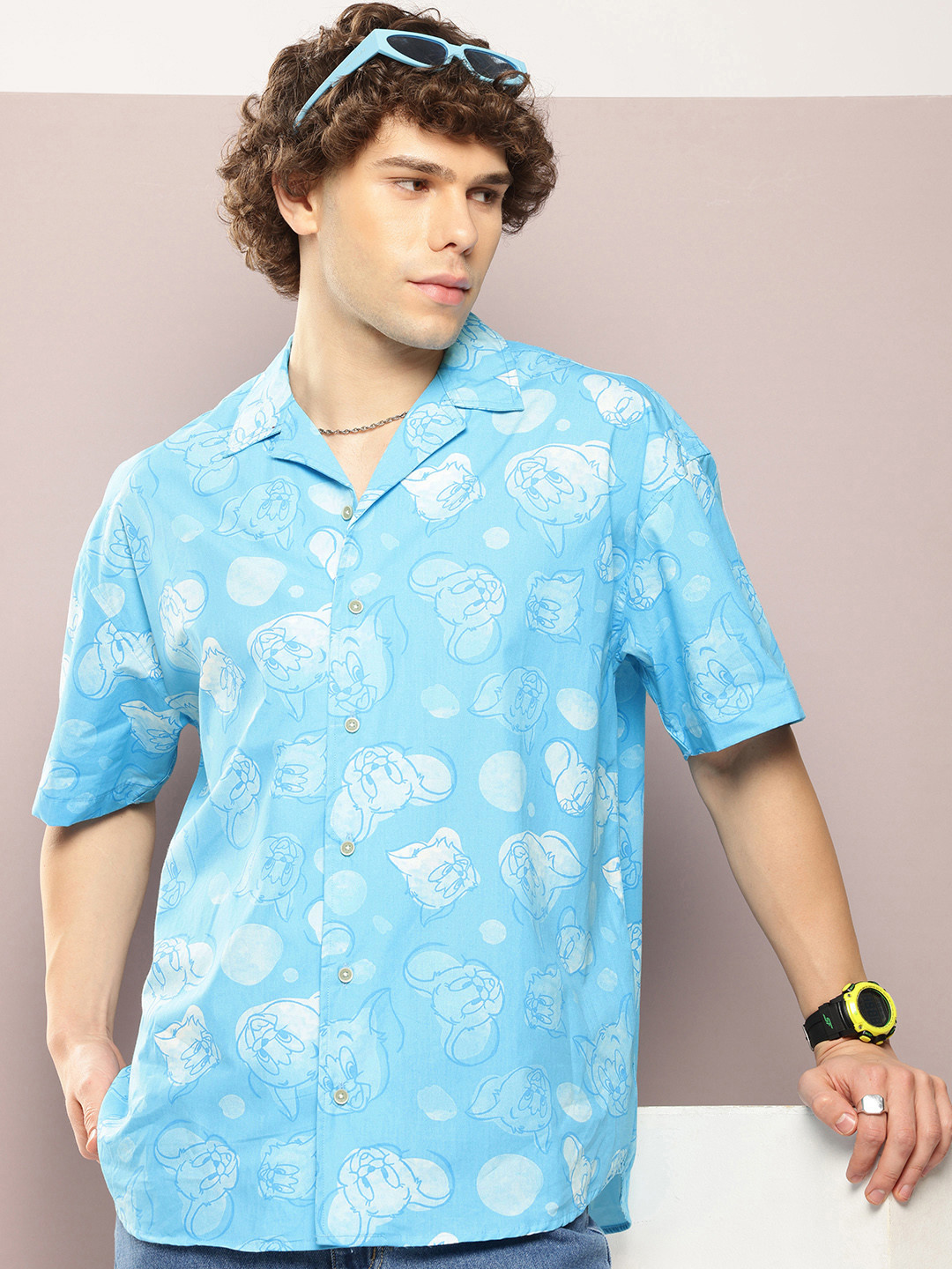 Buy Kook N Keech Toons Pure Cotton Tom & Jerry Printed Oversized Casual ...