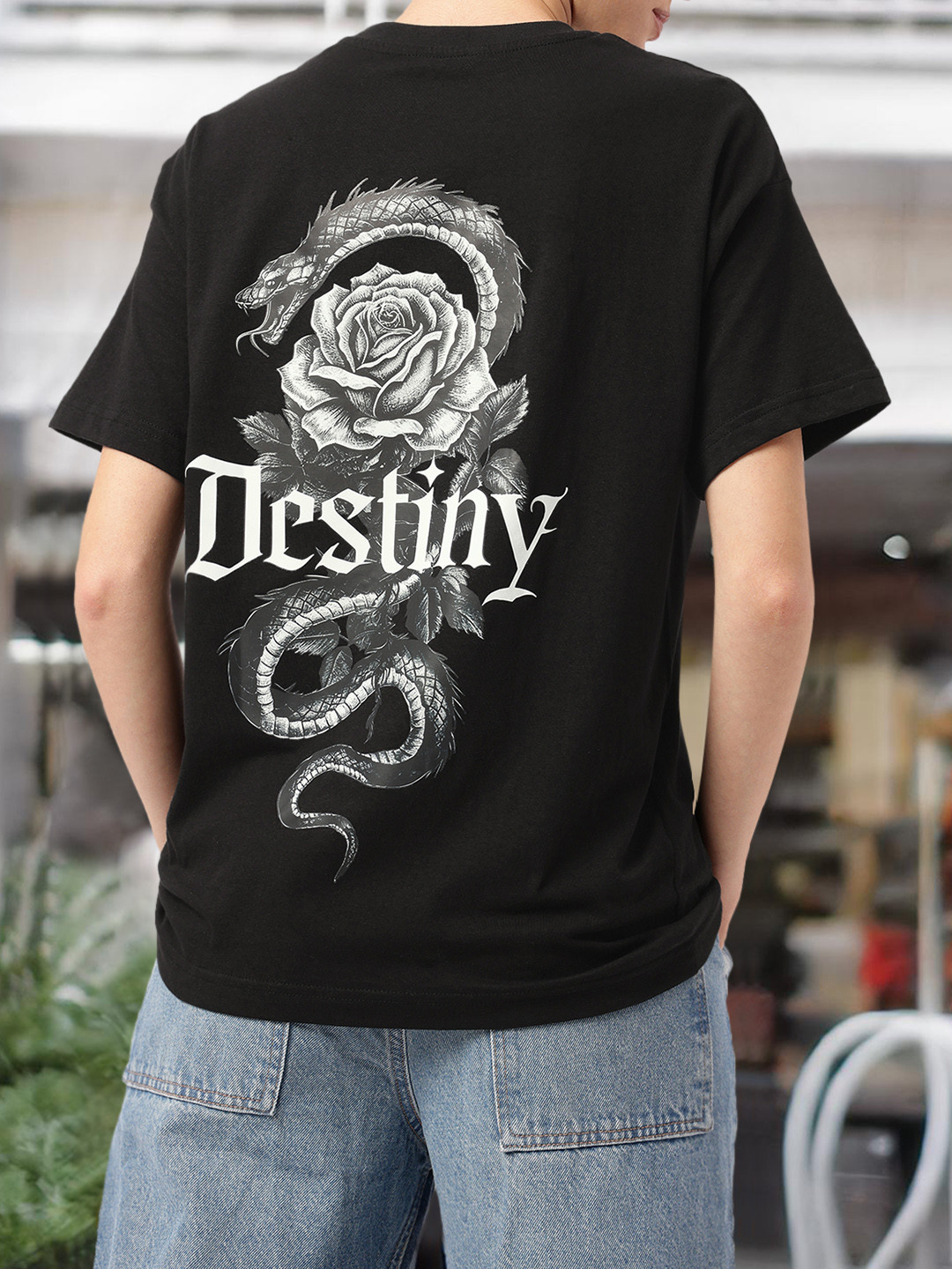 Buy DressBerry Grunge Destiny Vibe Graphic Printed Oversized T Shirt ...