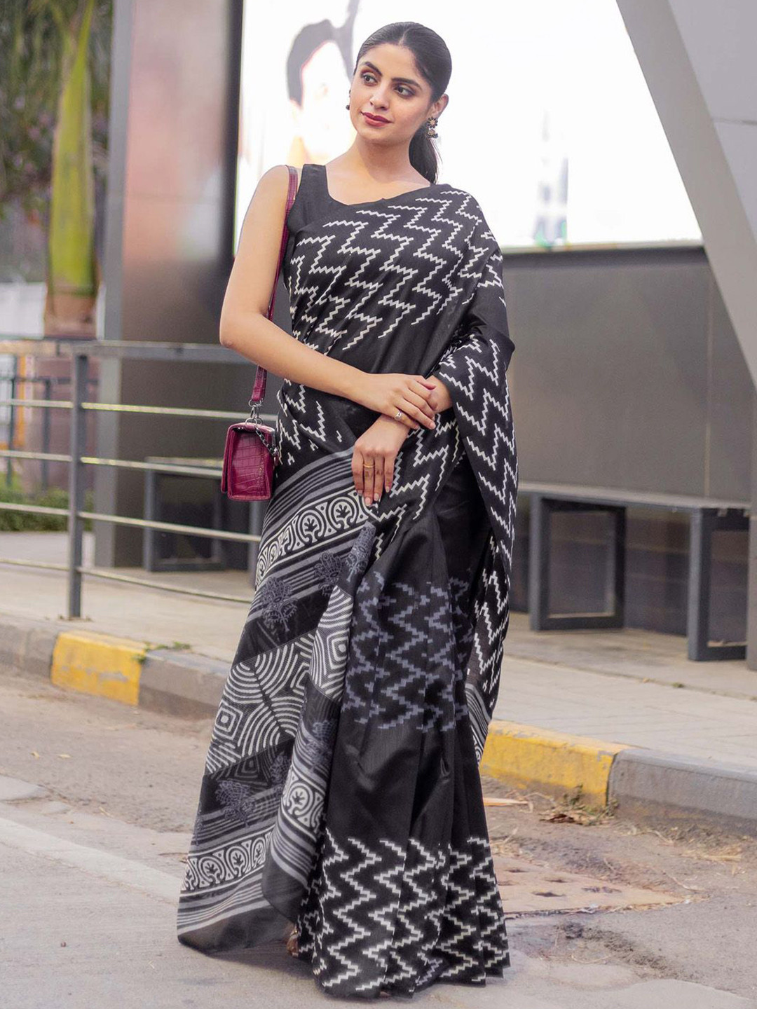 Buy Anouk Rustic Silk Blend Bagru Saree - Sarees for Women 32866455 ...