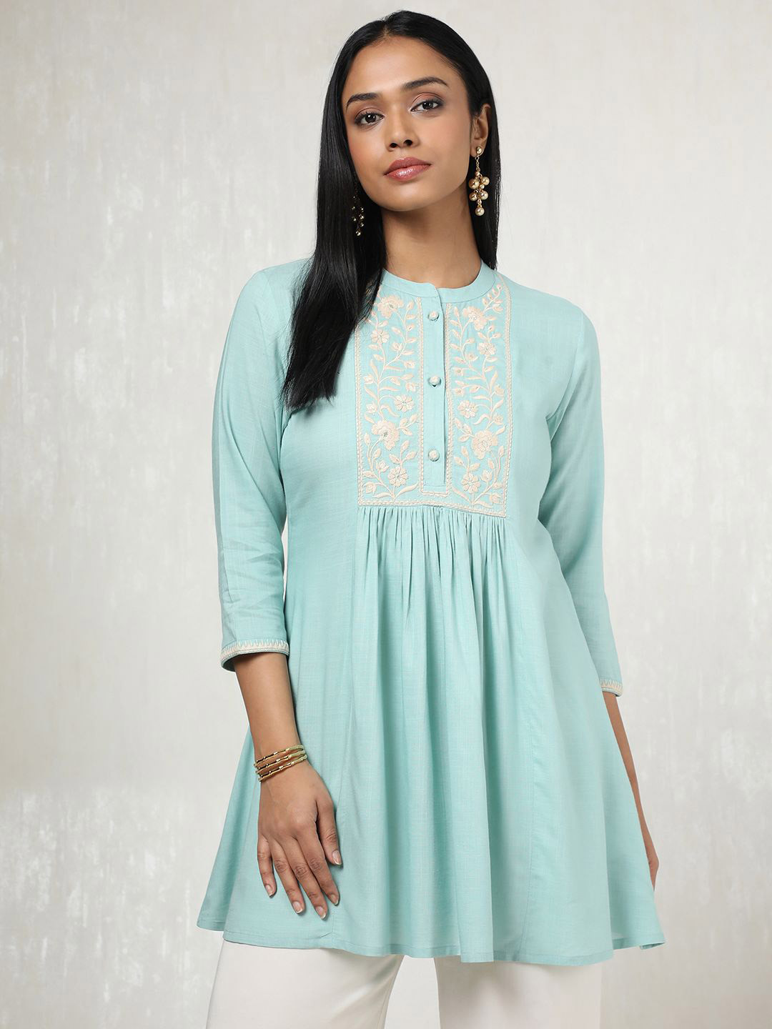 Buy Soch Mandarin Collar Embroidered Tunic - Tunics for Women 32860477 ...