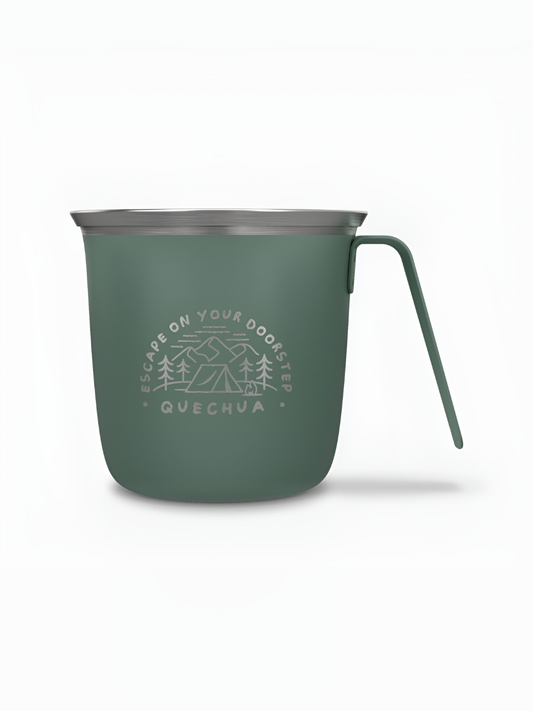 Buy Decathlon Green Printed Stainless Steel Cup 300 Ml - Cups And Mugs ...