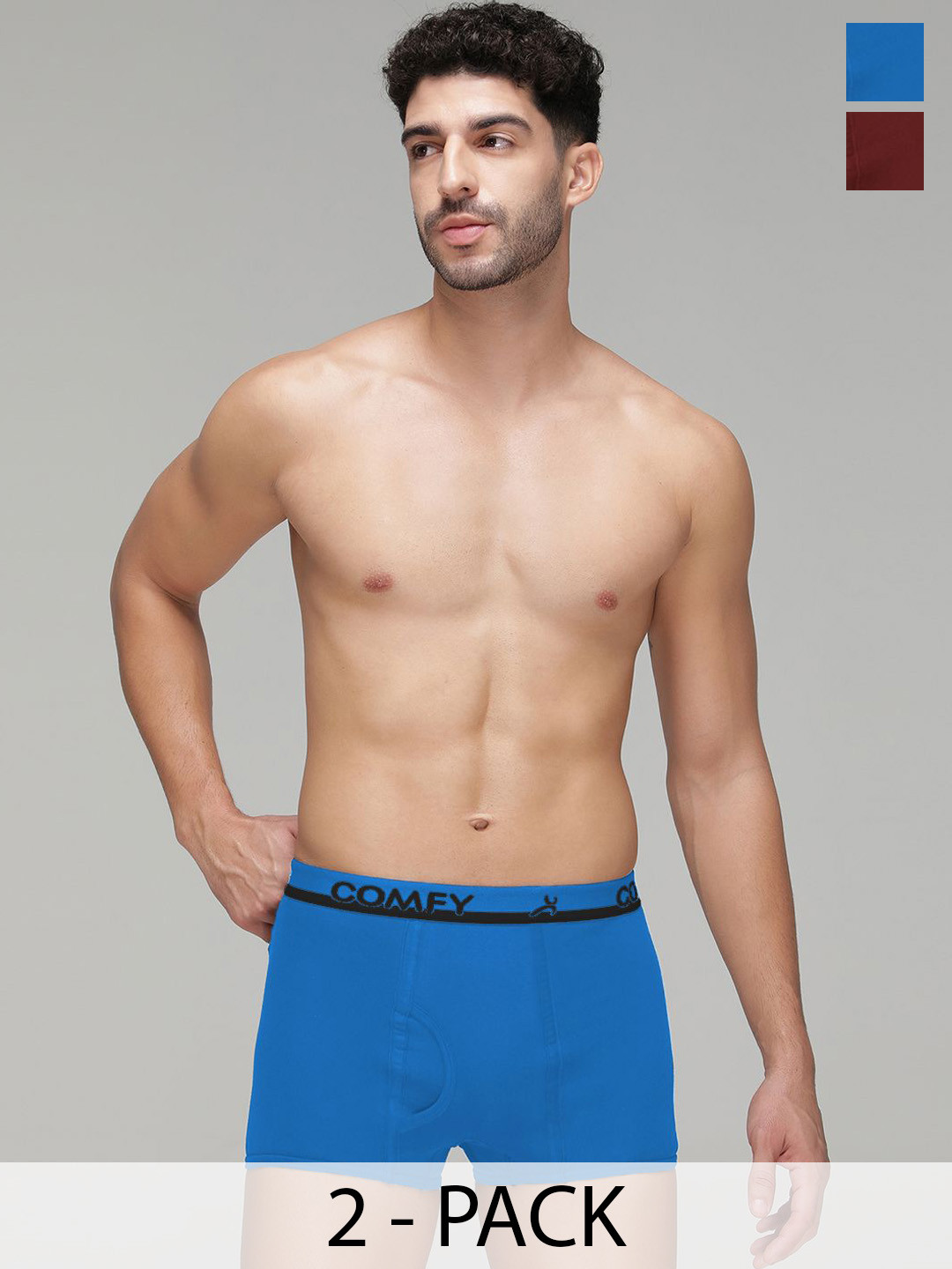 Buy AMUL COMFY Pack Of 2 Pure Cotton Mini Trunks AC MTROE MA SB 3XL 2PC ...