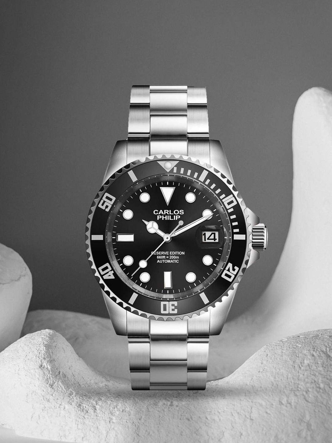 Buy CARLOS PHILIP Men Brass Dial & Stainless Steel Bracelet Style ...