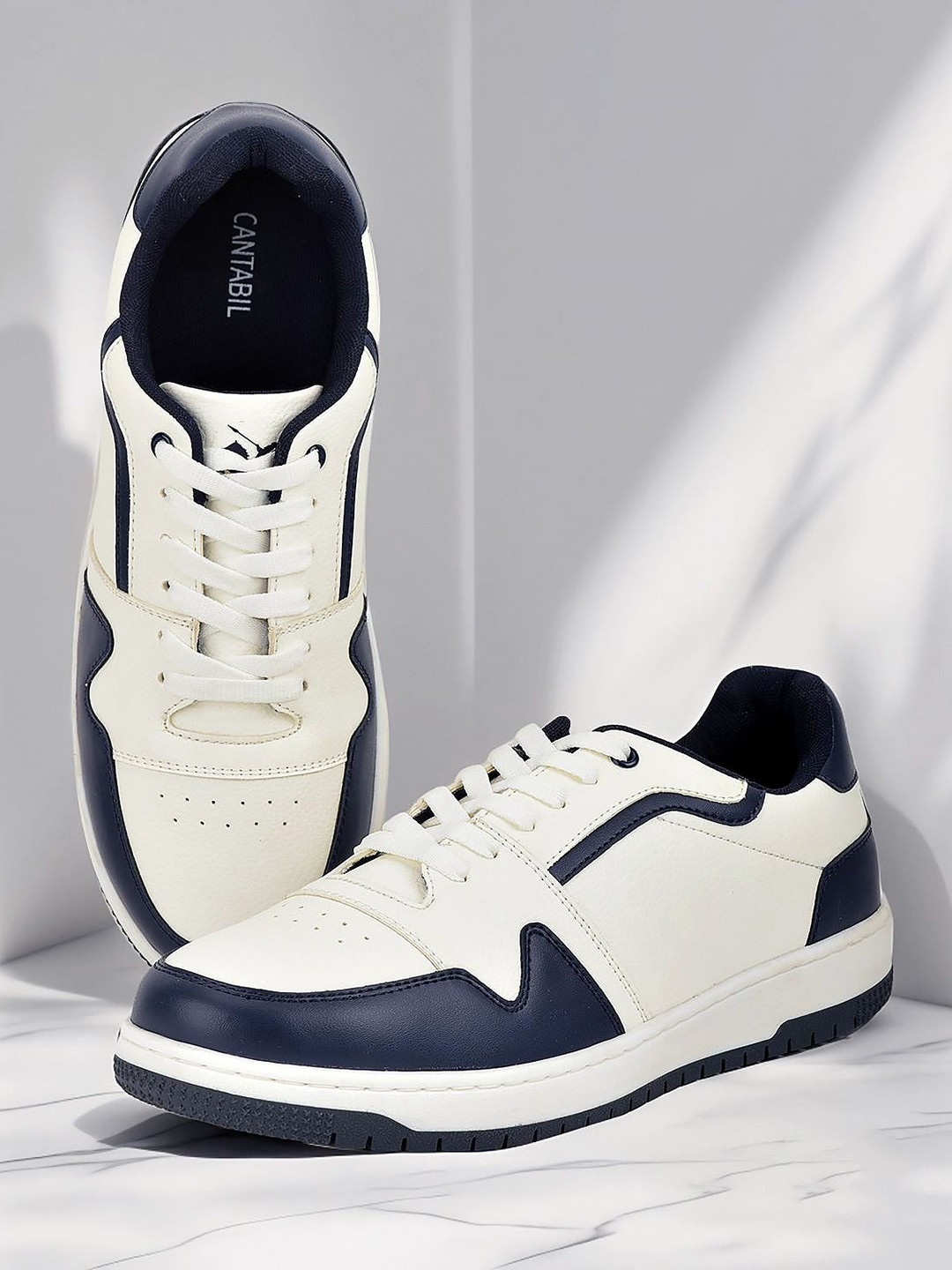 Buy Cantabil Men Colourblocked PU Sneakers - Casual Shoes for Men ...