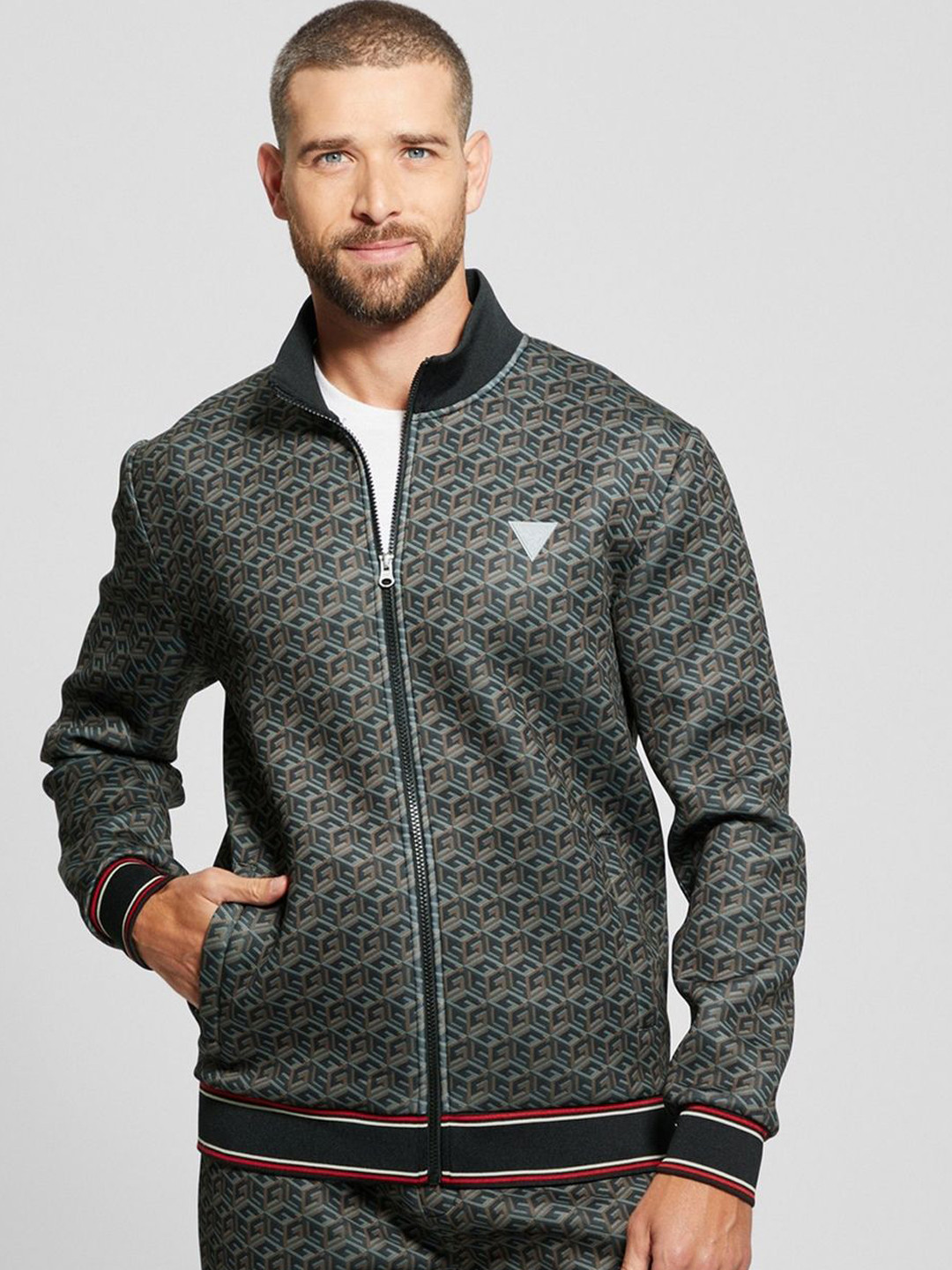 Buy GUESS Men Typography Bomber Jacket - Jackets for Men 32840131 | Myntra