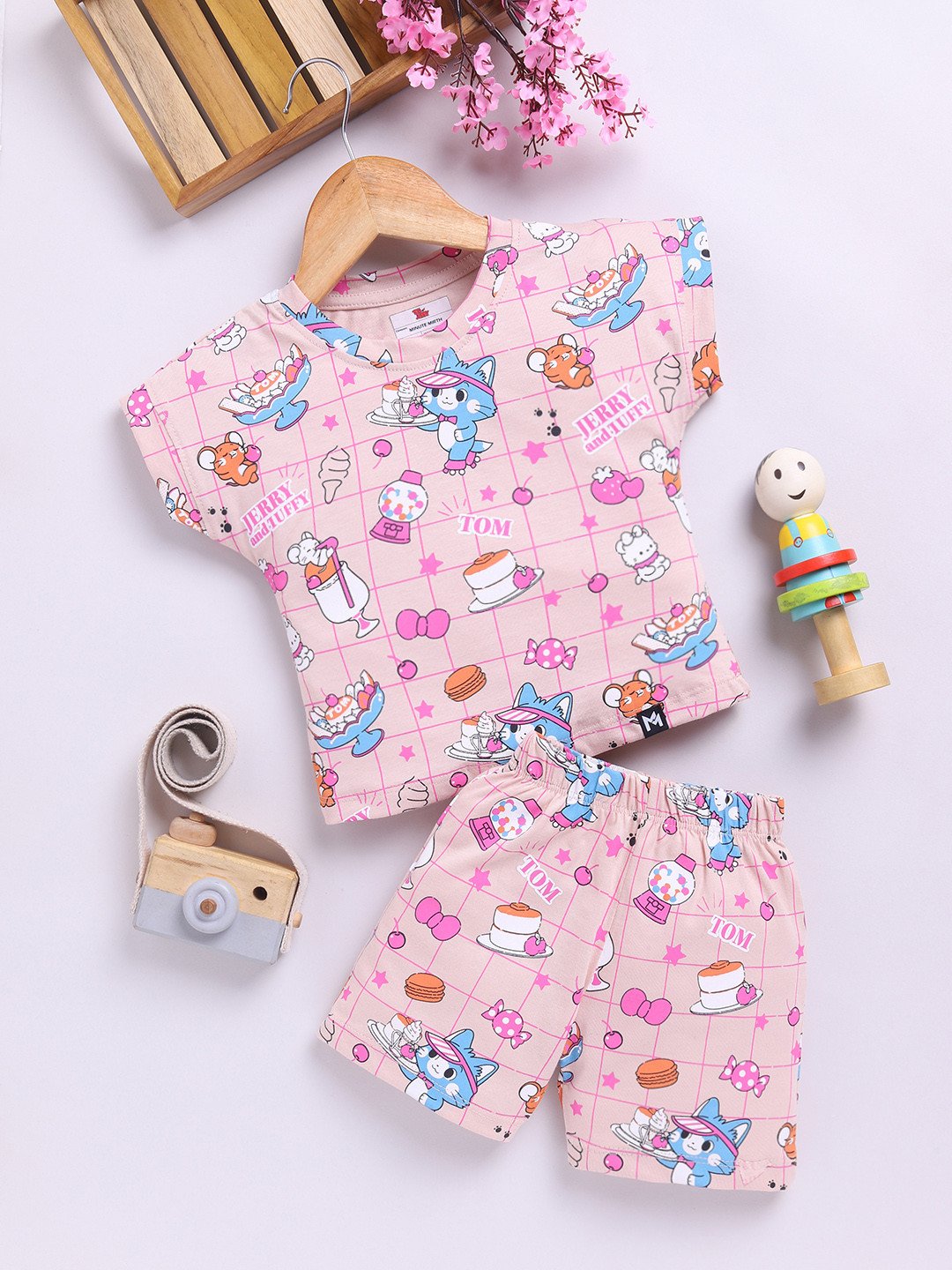 Buy YK X Minute Mirth Infant Girls Tom & Jerry Printed Pure Cotton T ...