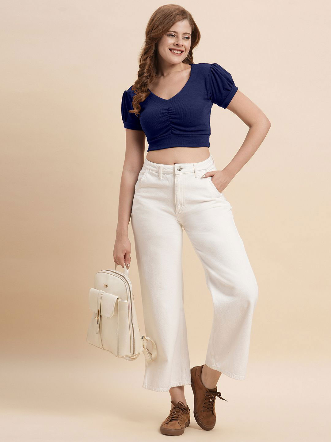 Buy Moda Rapido Puff Sleeve Top - Tops for Women 32901635 | Myntra