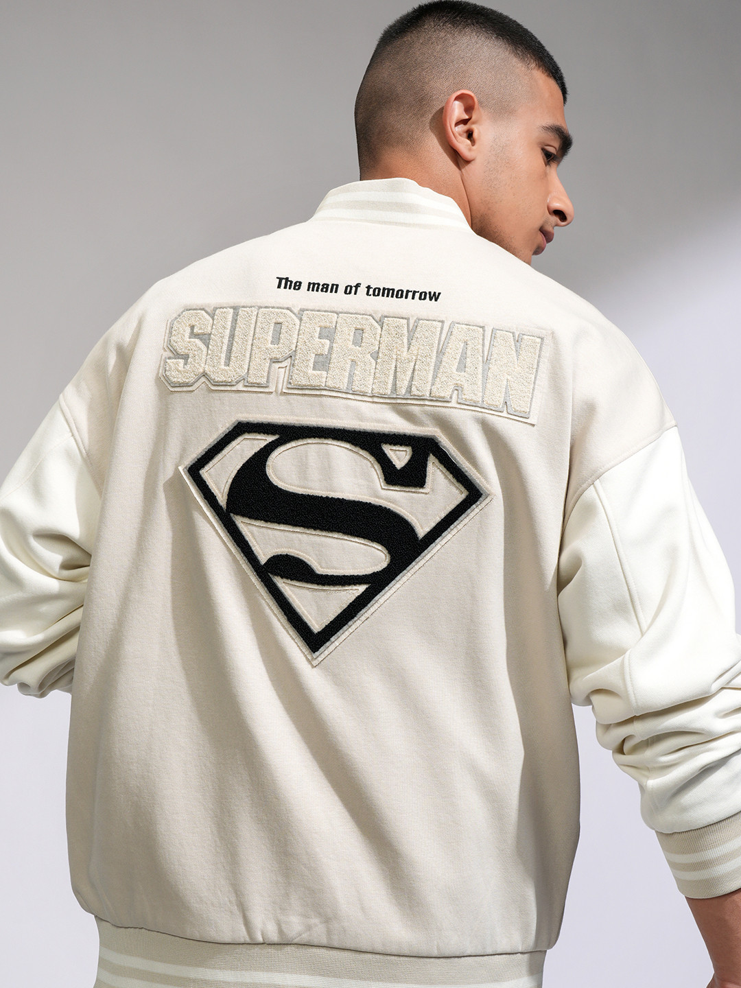 Buy HIGHLANDER Warner Bros Superman Men E Oversized Varsity Jacket ...