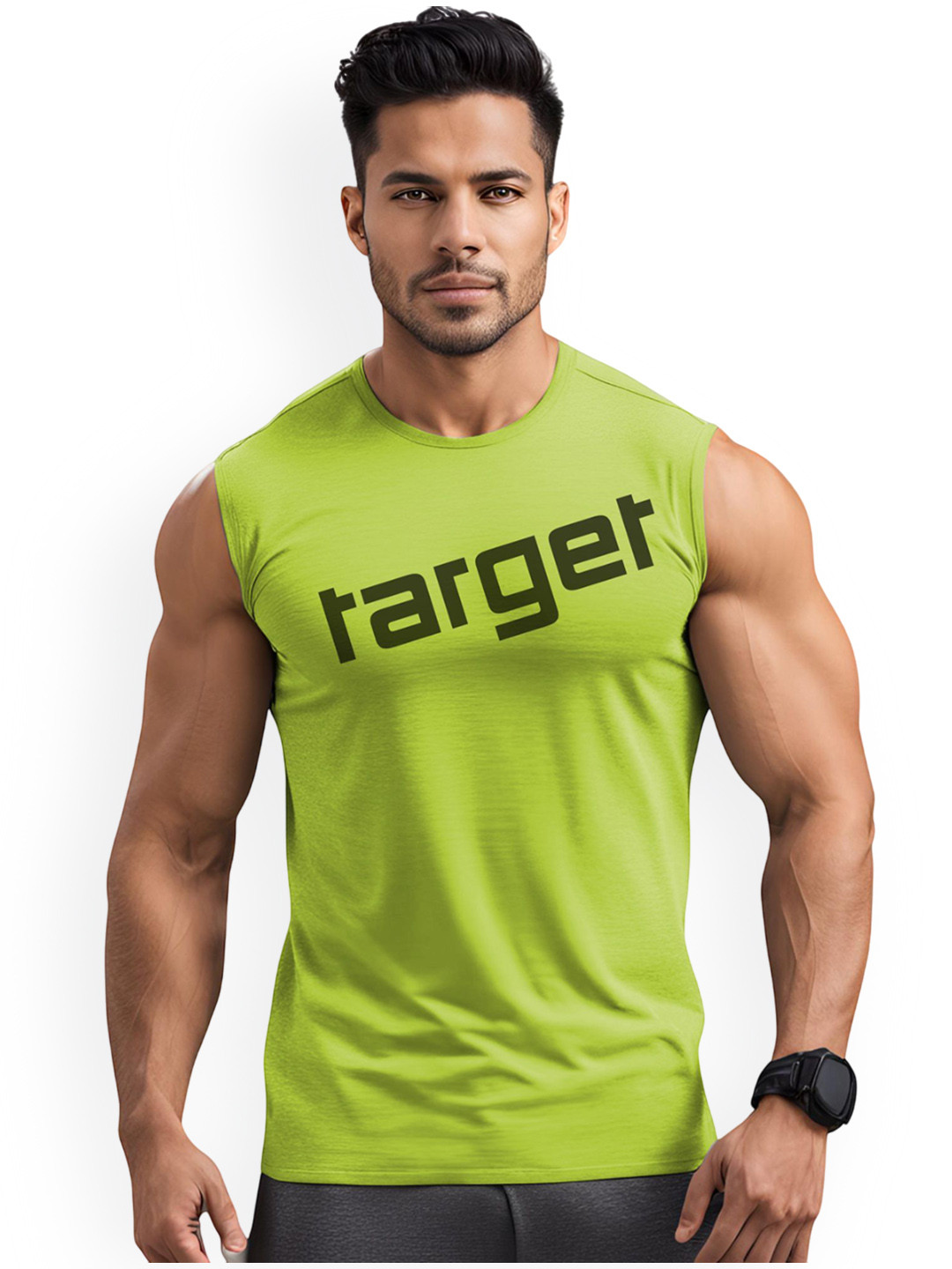Buy 3Colors Printed Gym Vest VEST CCUT TARGET GREEN_M - Innerwear Vests ...