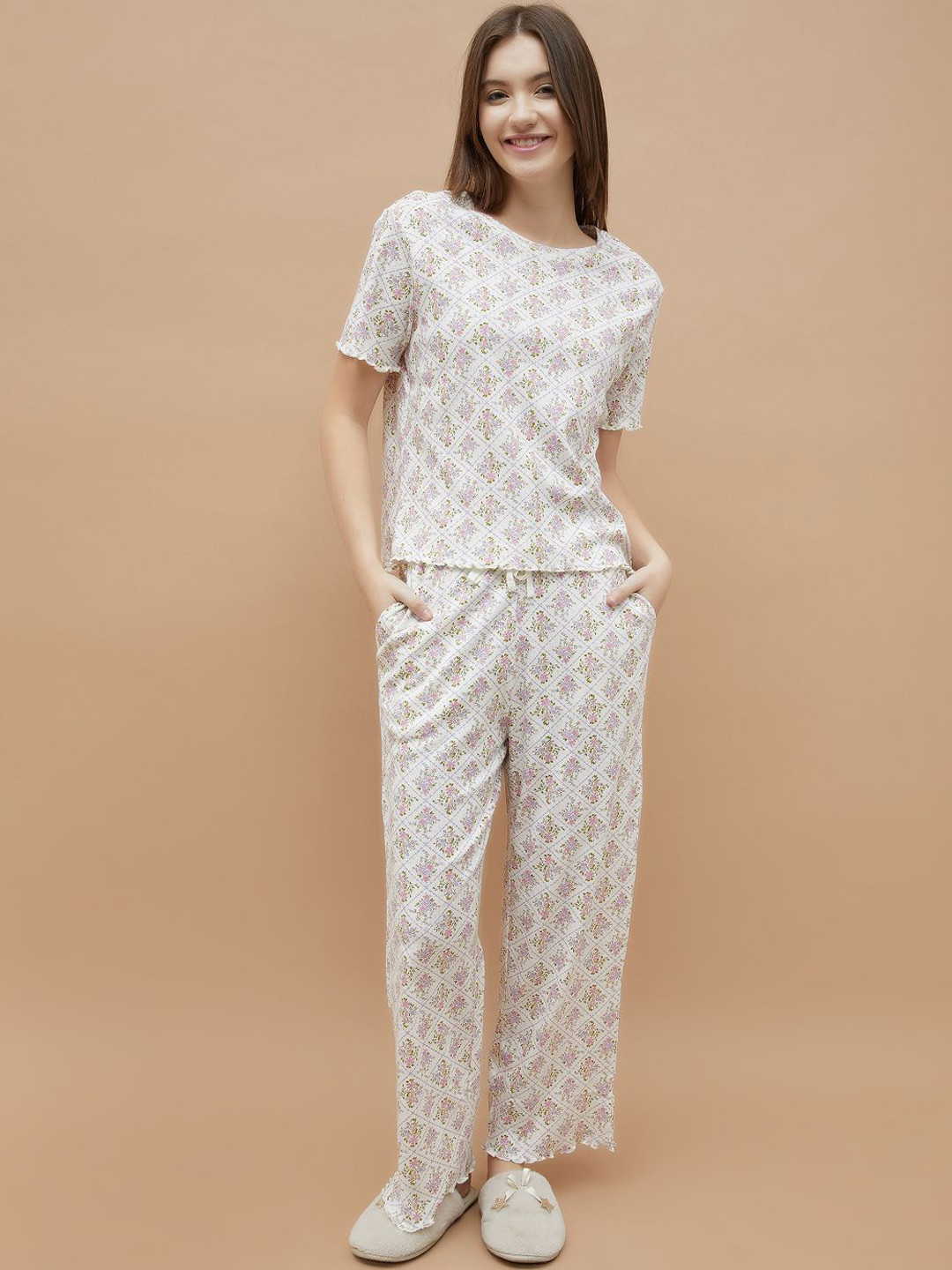 Buy Ginger By Lifestyle Women Printed Night Suit - Night Suits for ...