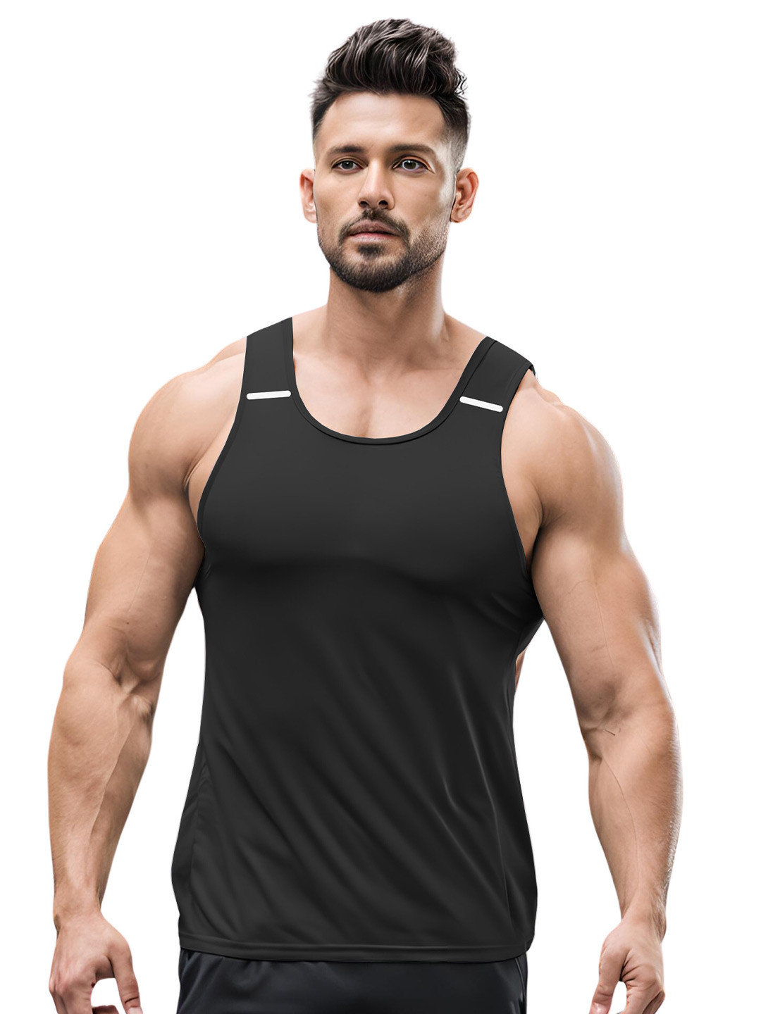 Buy 3Colors Dri Fit Gym Vest VEST NCUT SHOLUDER LINE BLK_M - Innerwear ...