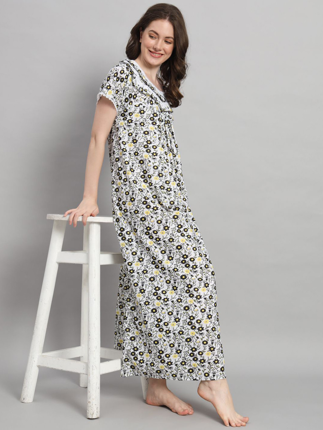 Buy SEPHANI Printed Maxi Nightdress - Nightdress for Women 32912746 ...