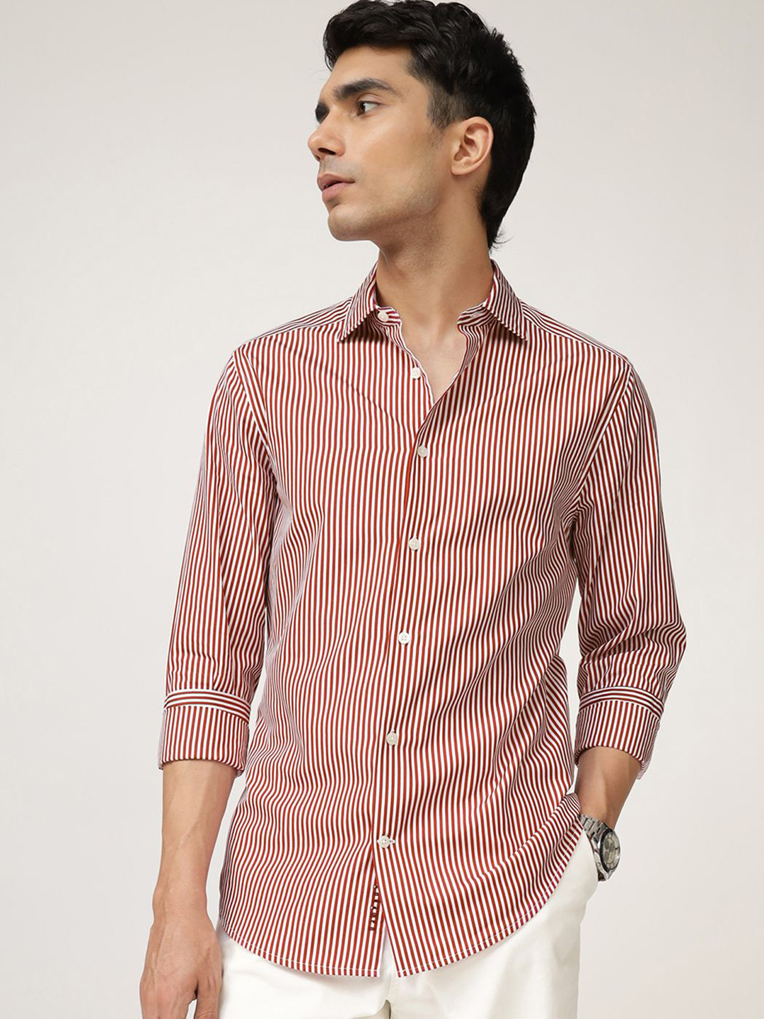 Buy Andamen Men Premium Opaque Striped Casual Shirt - Shirts for Men ...