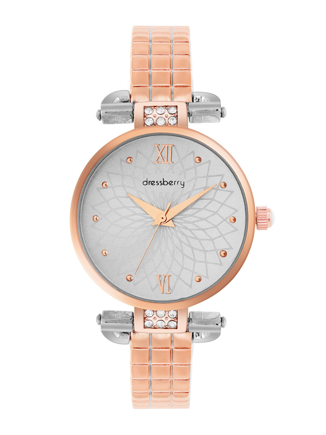 Buy DressBerry Women Brass Dial & Wrap Around Straps Analogue Watch MFB ...