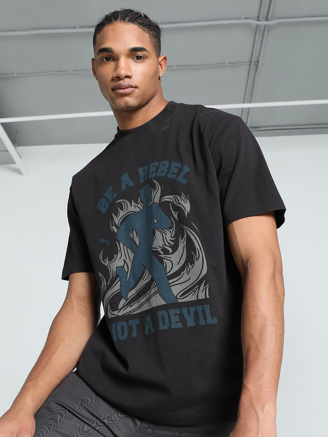 Buy Puma Graphics Rebel Relaxed Fit Tee - Tshirts for Men 32940252 | Myntra