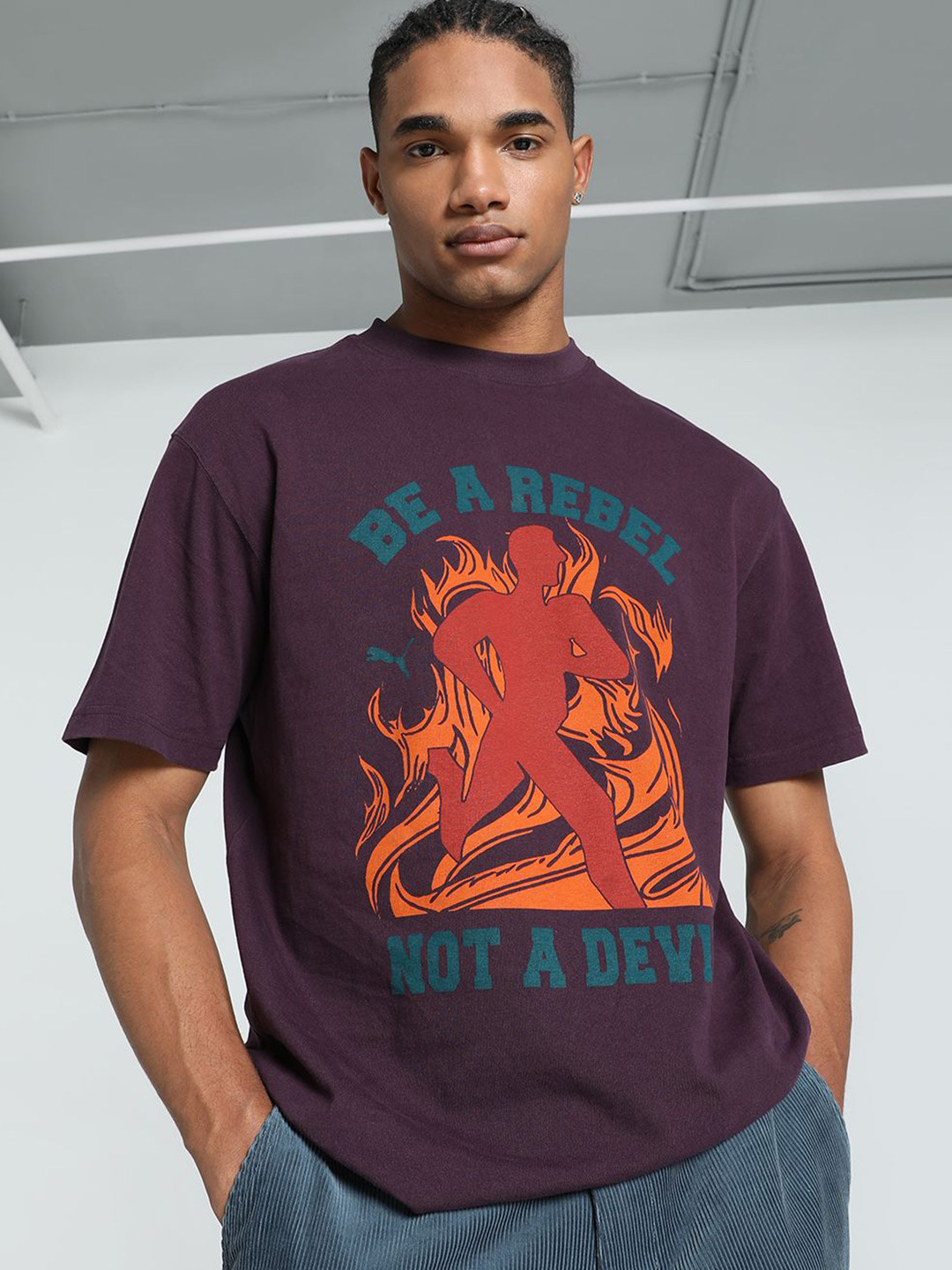 Buy Puma Graphics Rebel Relaxed Fit Tee - Tshirts for Men 32940117 | Myntra