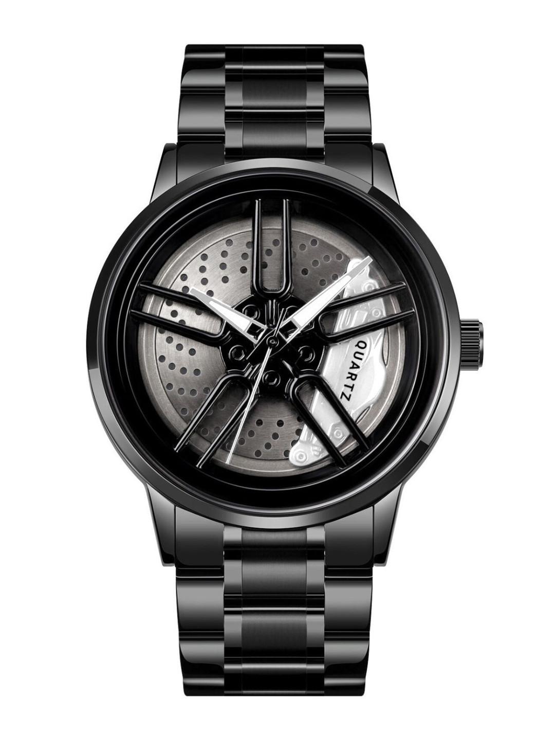 Buy EMPERO Men Brass Patterned Dial & Stainless Steel Wrap Around ...