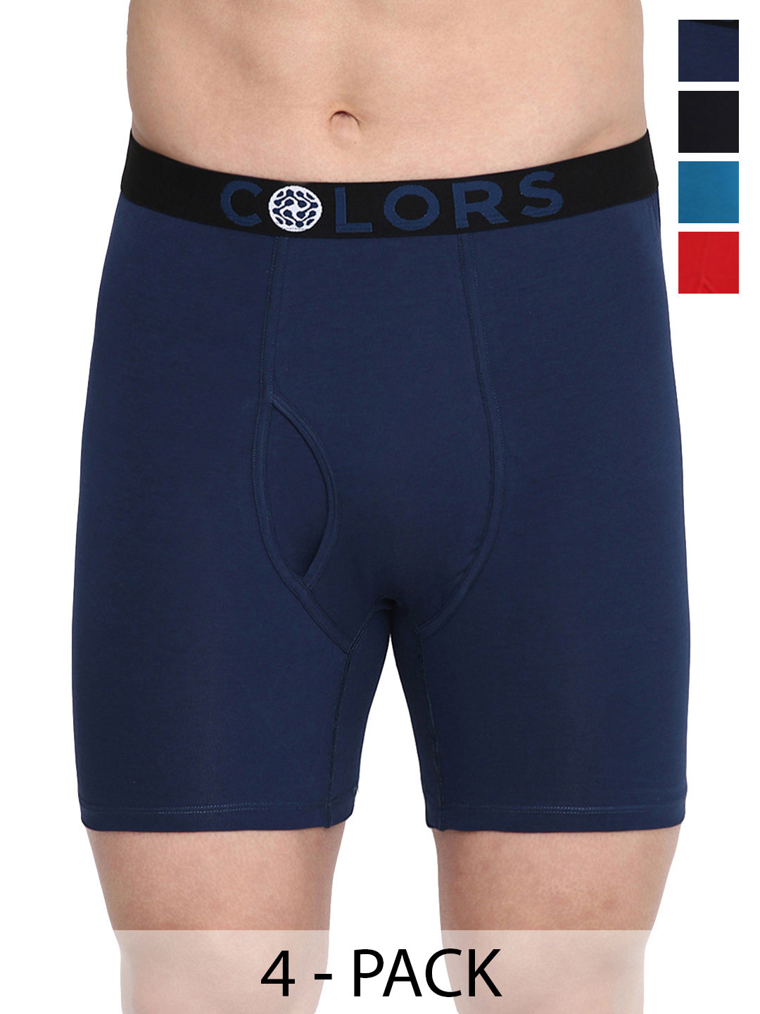 Buy COLORS By Rupa Frontline Pack Of 4 Breathability Trunks Colors124 ...