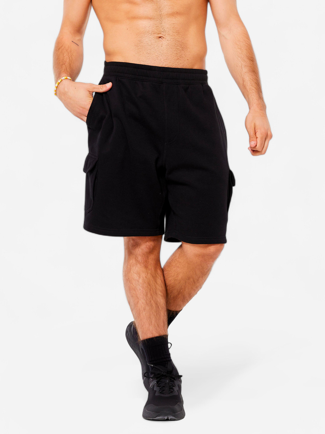 Buy Domyos By Decathlon Men's Fleece Cargo Shorts - Shorts for Men ...