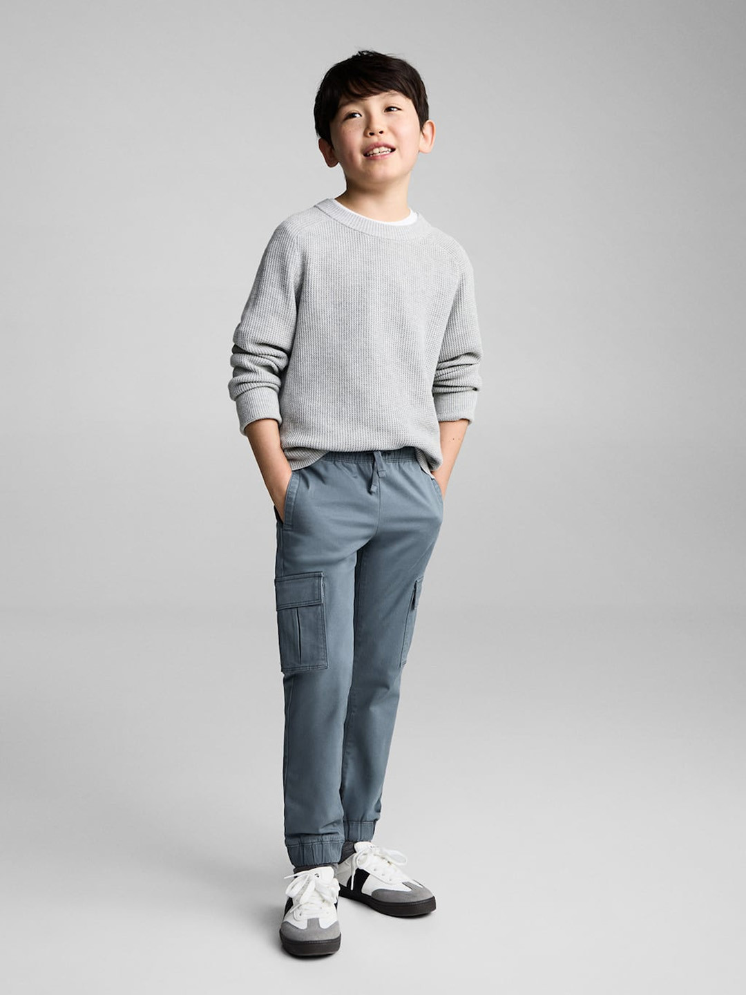 Buy Mango Kids Boys Solid Cargos Trousers - Trousers for Boys 32798534 ...
