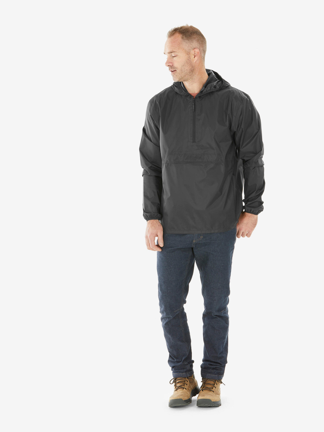 Buy Men Half Zip Black Waterproof Raincoat - Jackets for Men 32915846 ...
