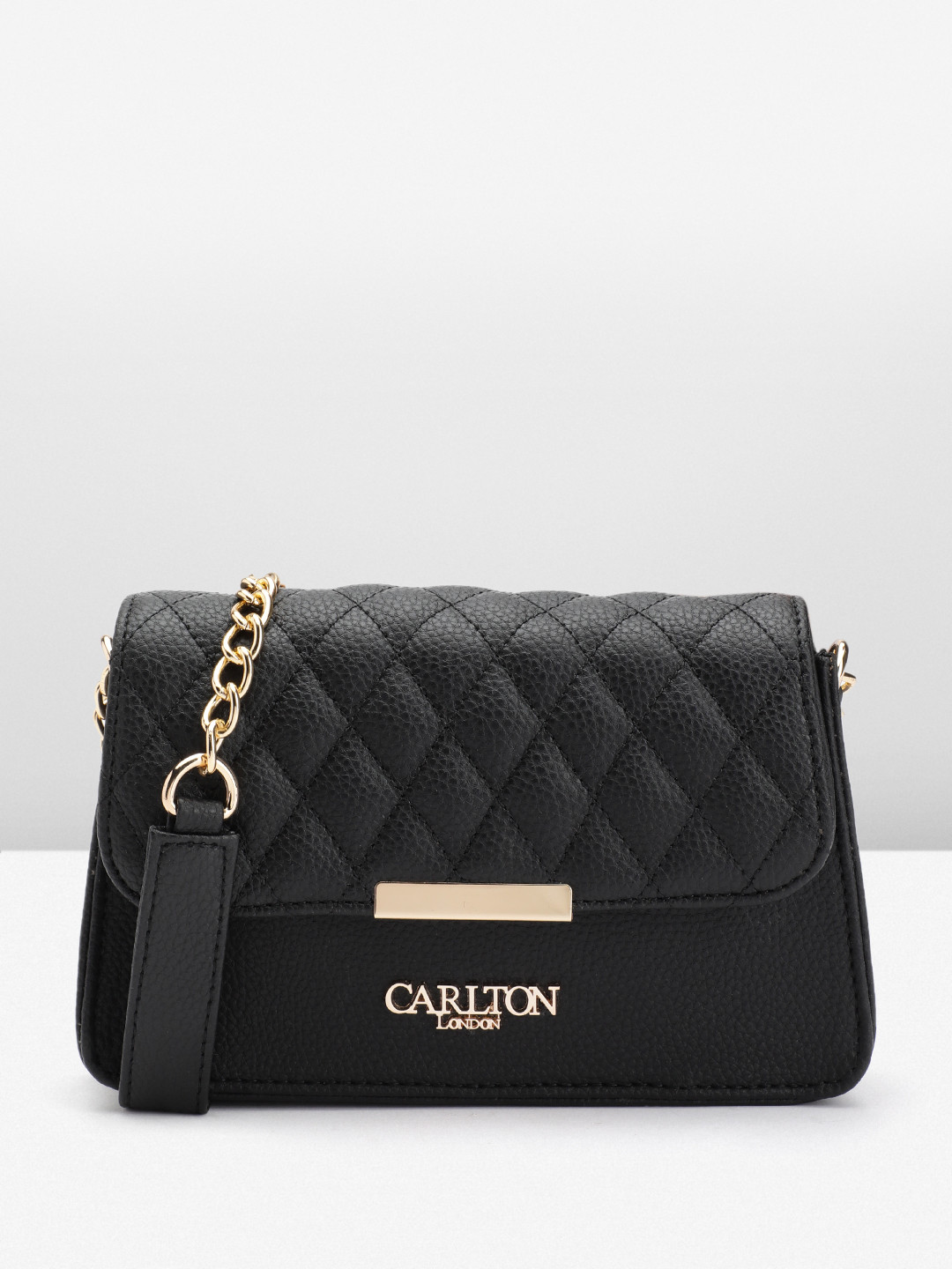 Buy Carlton London Solid Sling Bag With Quilted Detail - Handbags for ...