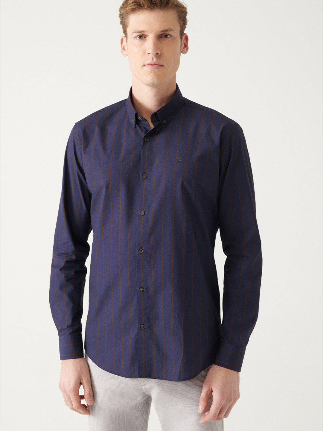 Buy AVVA Men Grid Tattersall Checks Opaque Checked Casual Shirt ...
