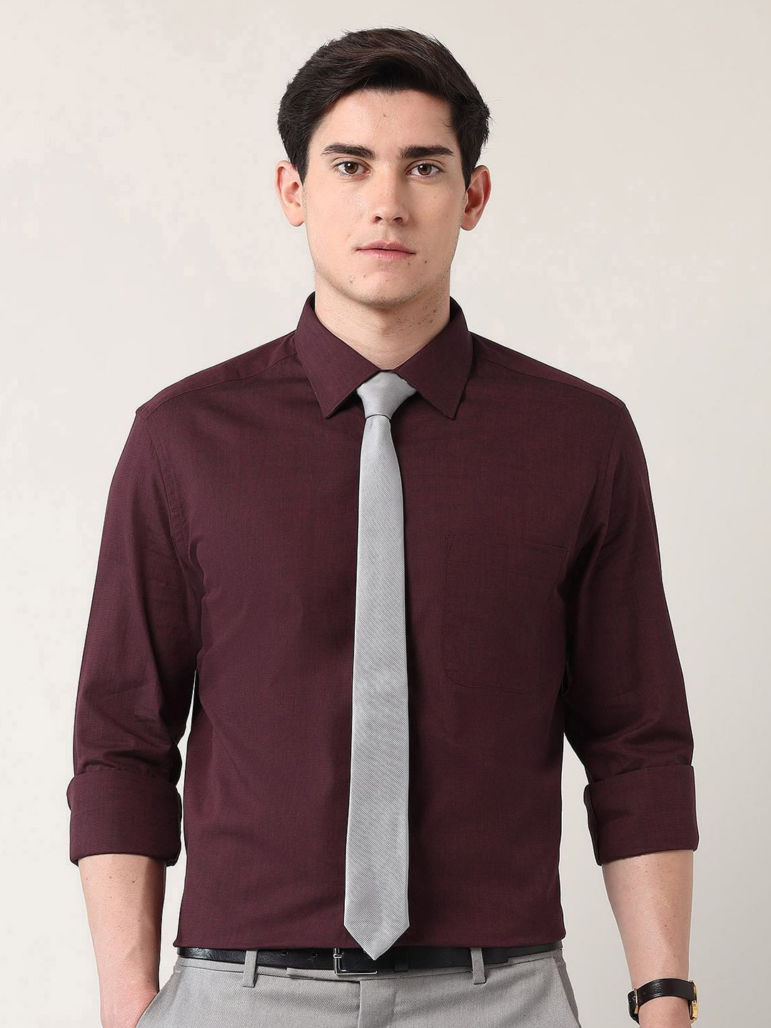 Buy AD By Arvind Men Classic Slim Fit Casual Shirt - Shirts for Men ...