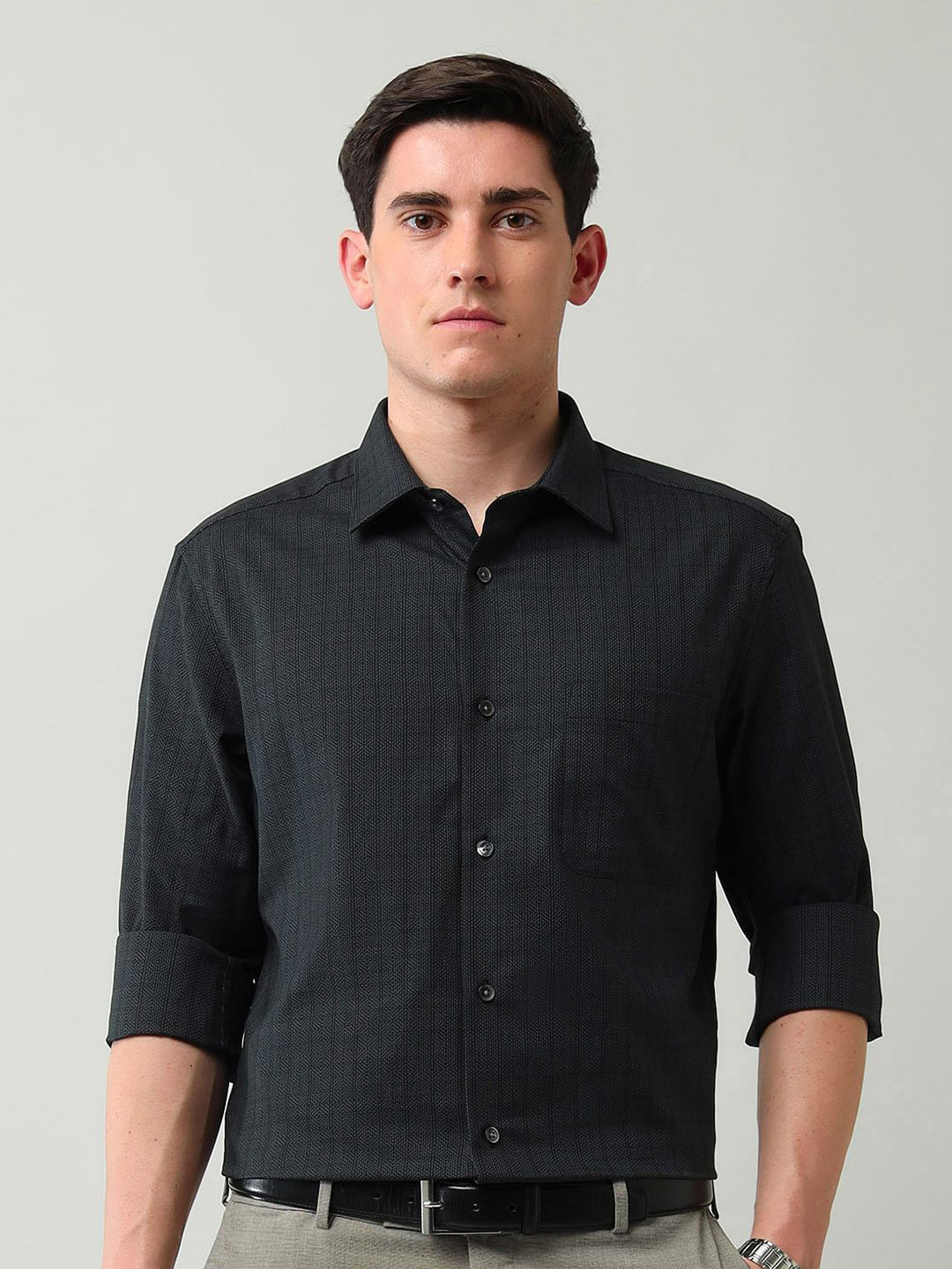 Buy AD By Arvind Men Classic Slim Fit Checked Casual Shirt - Shirts for ...