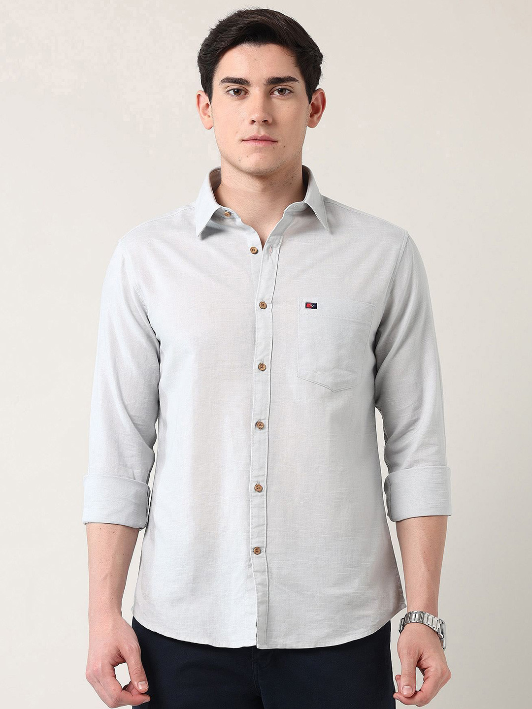 Buy AD By Arvind Men Classic Slim Fit Casual Shirt - Shirts for Men ...