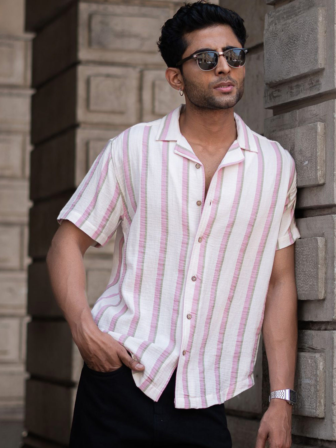 Buy Powerlook Men Opaque Striped Casual Shirt - Shirts for Men 32992658 ...